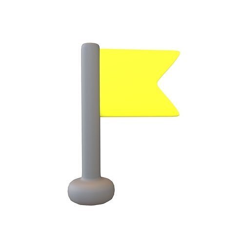 3D model Location Flag v1 003 VR / AR / low-poly | CGTrader