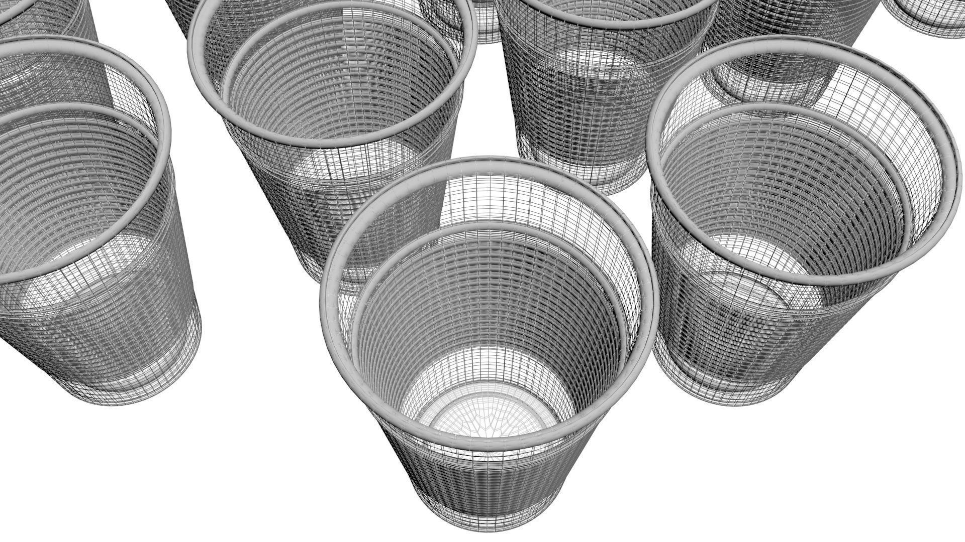 Plastic Cups Set With Textures 3D model | CGTrader