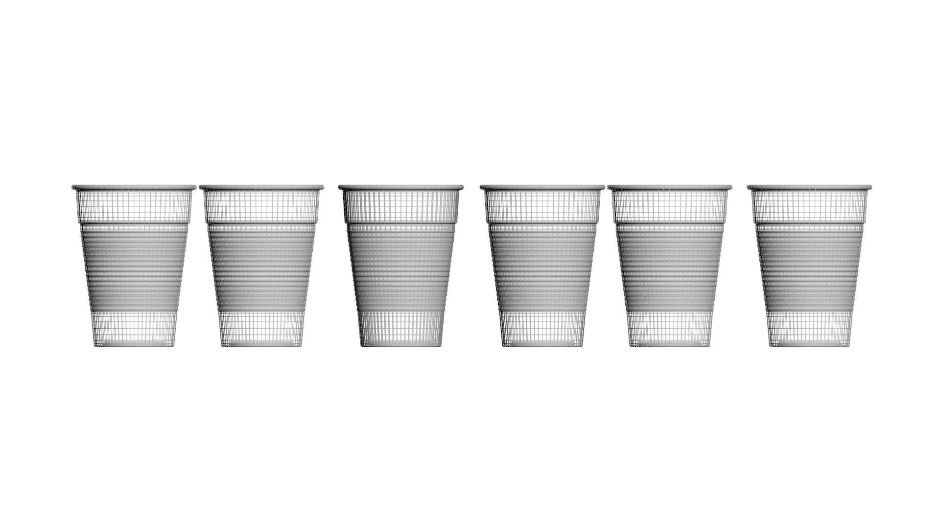Plastic Cups Set With Textures 3D model | CGTrader