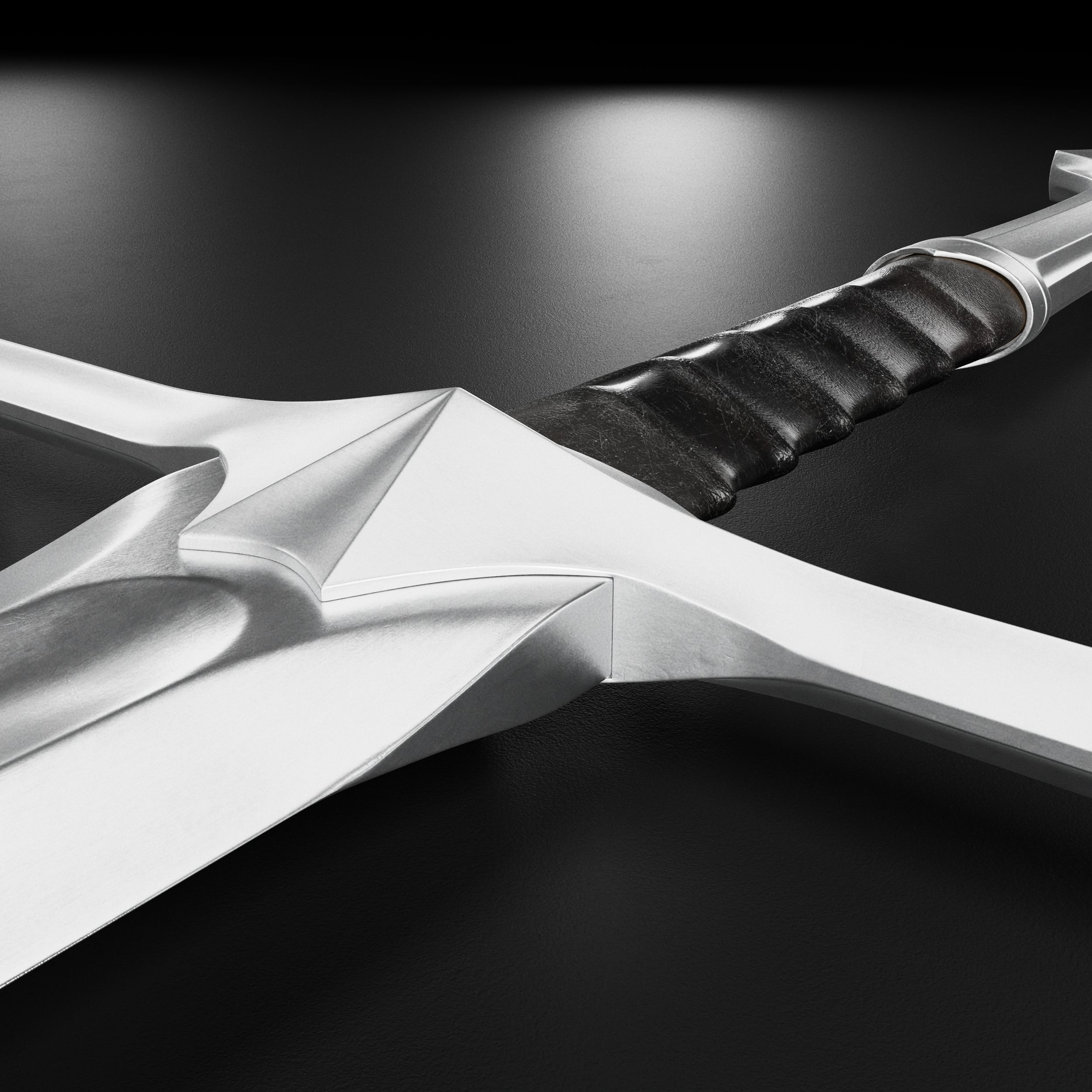 Two-handed sword plus old texture and sheath 3D model rigged | CGTrader