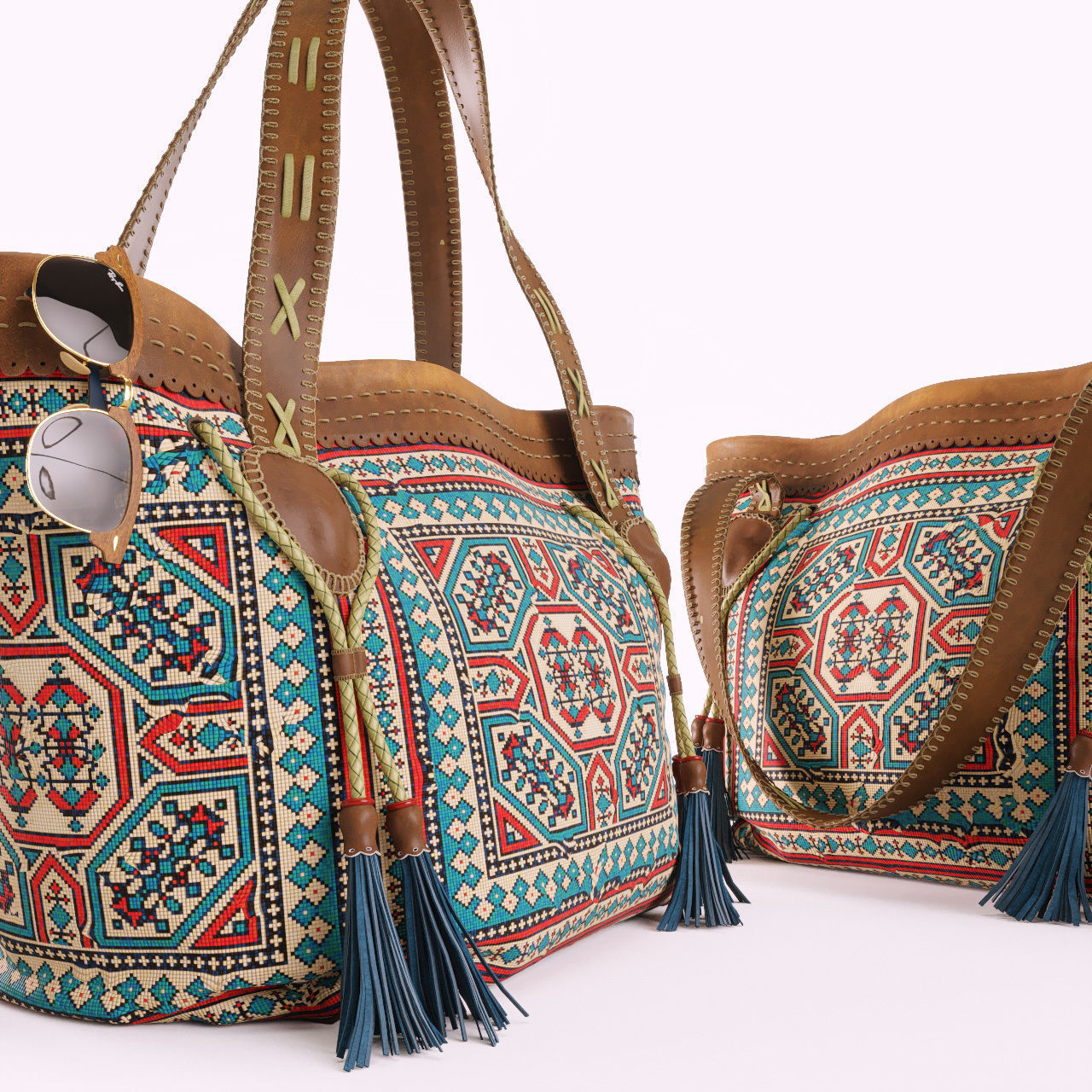Hippie bag 3D model | CGTrader