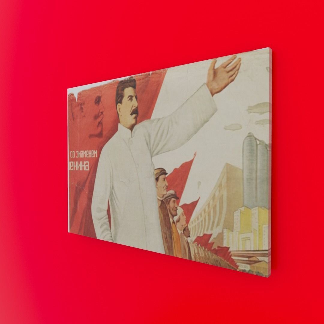 3D model Stalin Soviet poster VR / AR / low-poly | CGTrader