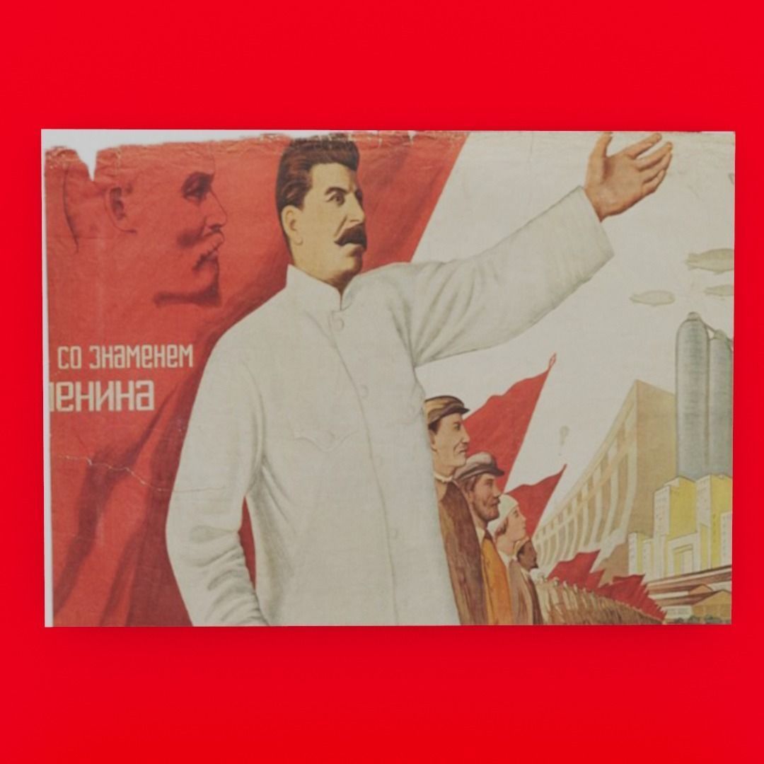 3D model Stalin Soviet poster VR / AR / low-poly | CGTrader