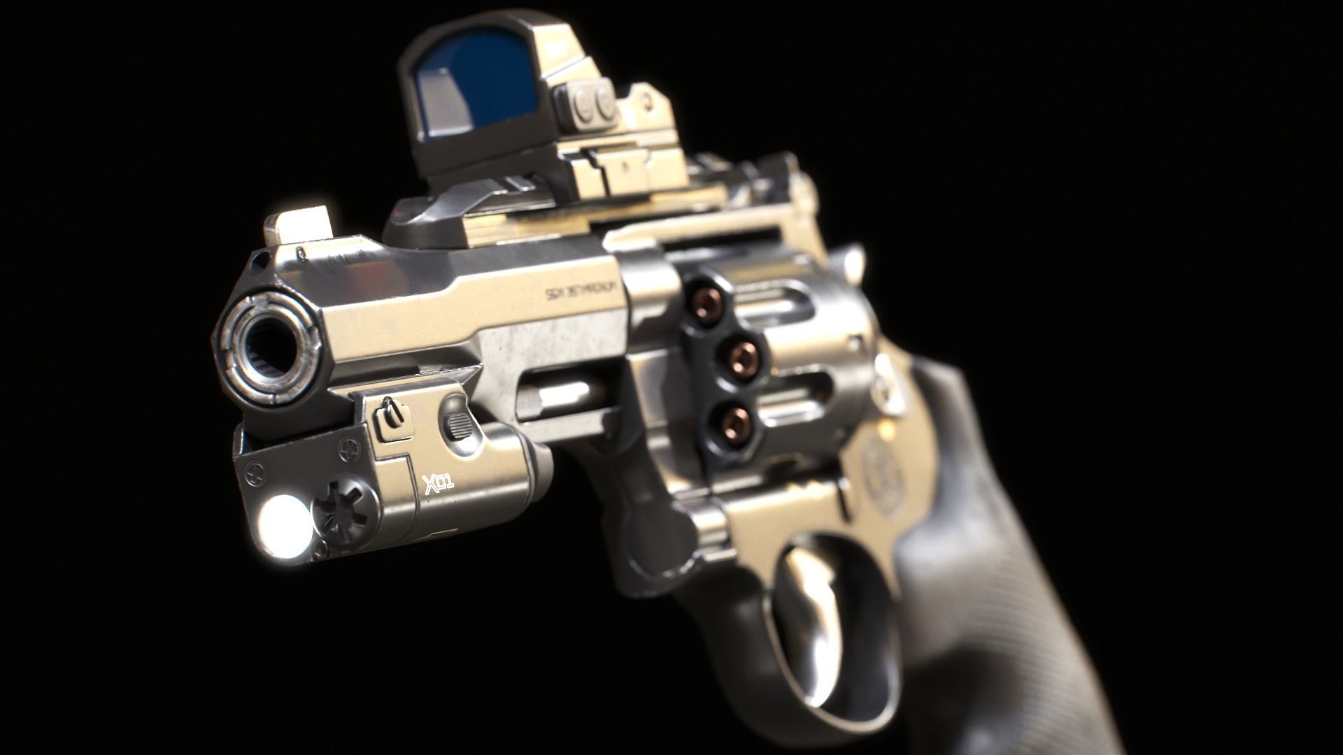 3D model SW Revolver VR / AR / low-poly | CGTrader