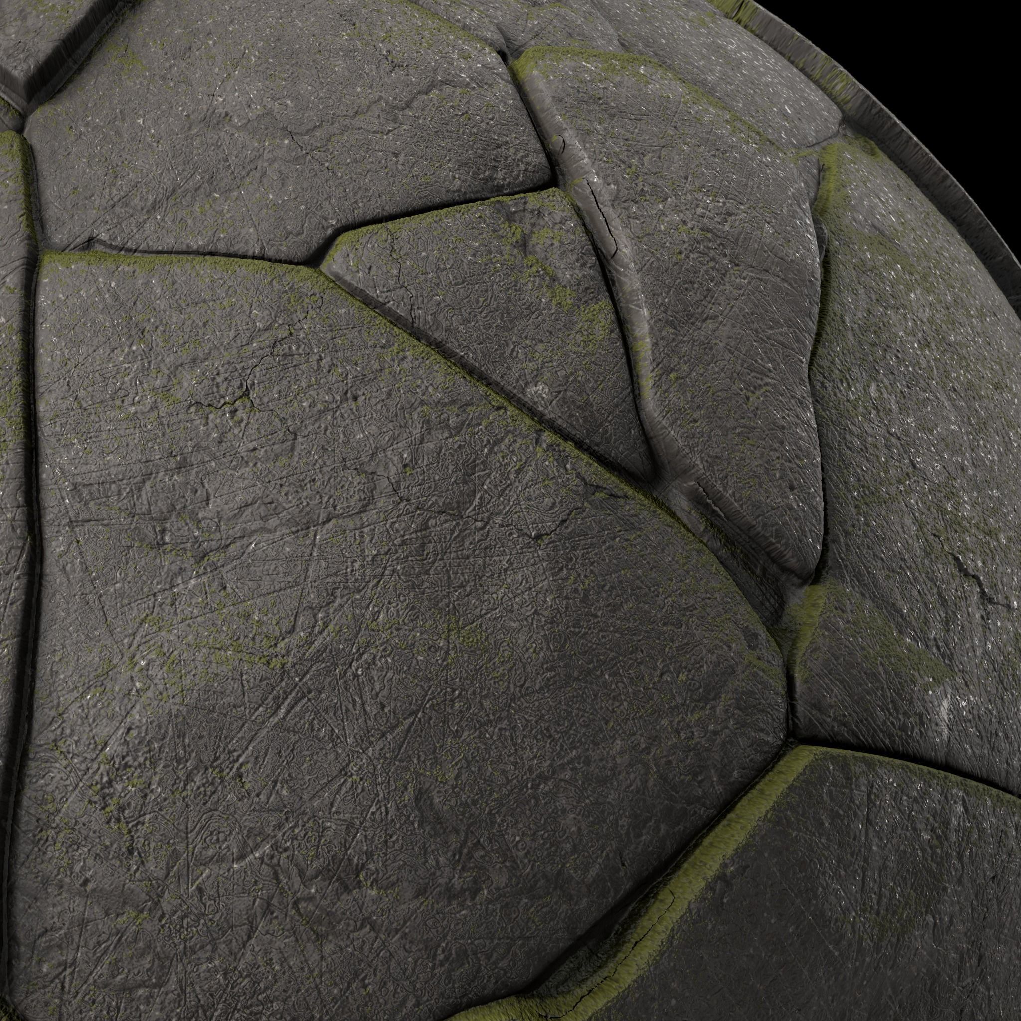 Texture Stone Wall Materials 52- Stone By Moss Sbsar Pbr 4k Seamless VR ...