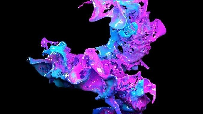 cool liquid simulation vfx 3D model animated | CGTrader
