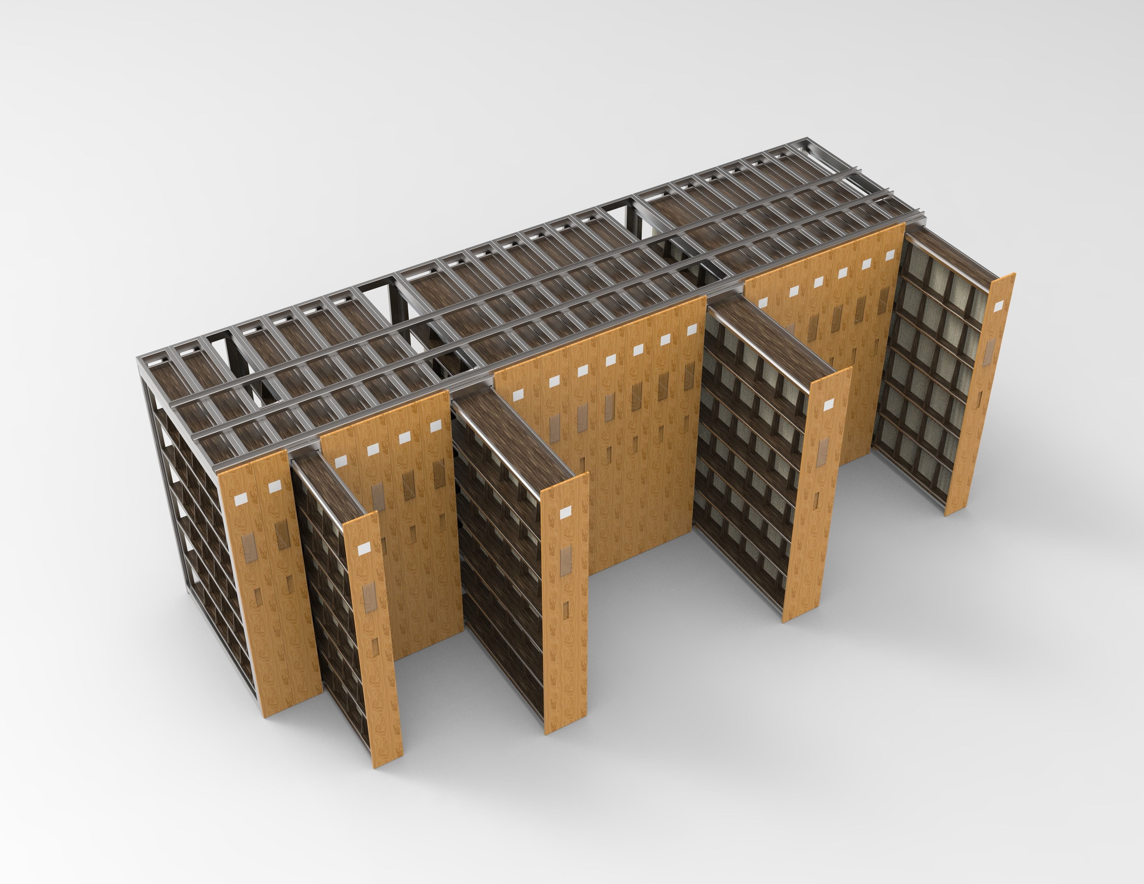 Library rack 3D model 3D printable | CGTrader