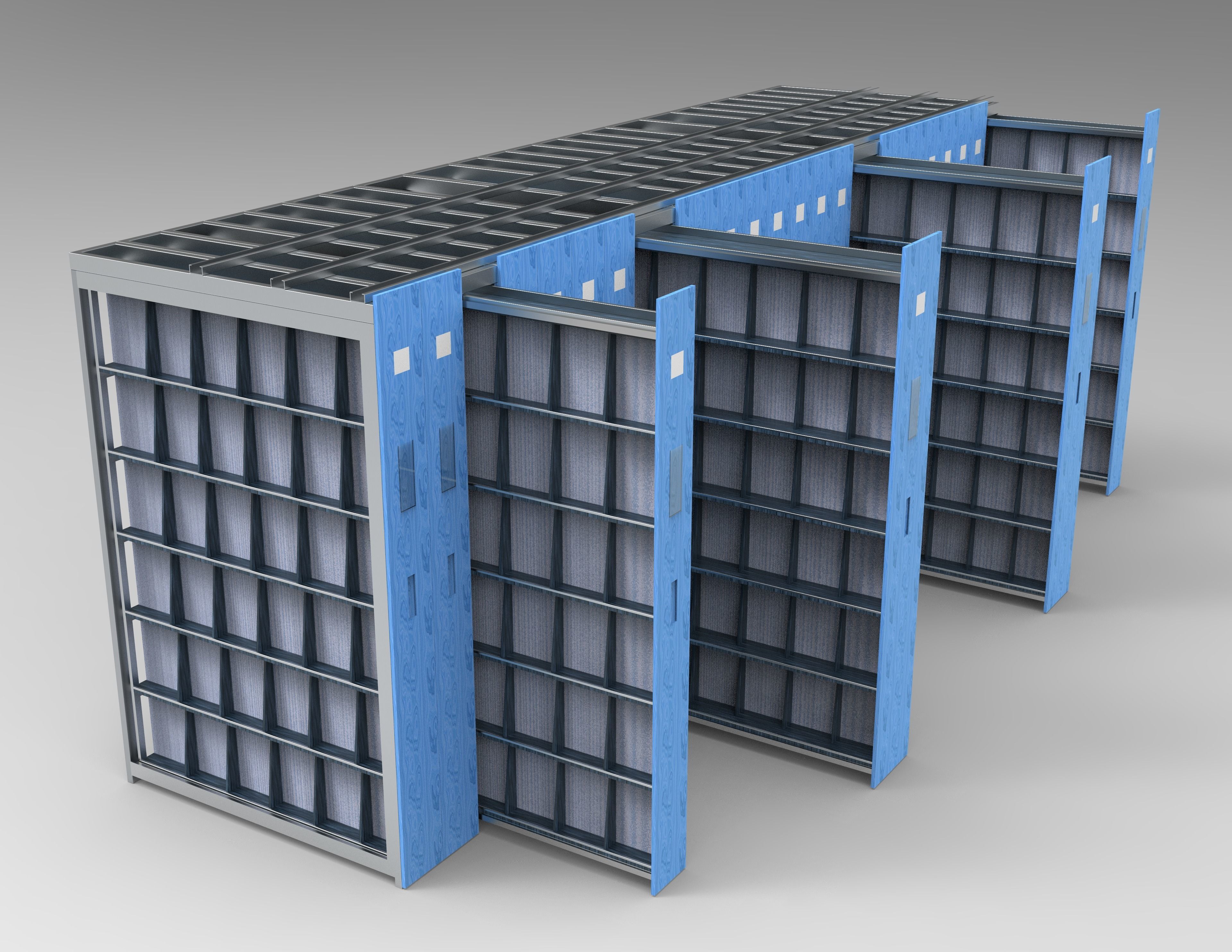 Library rack 3D model 3D printable | CGTrader