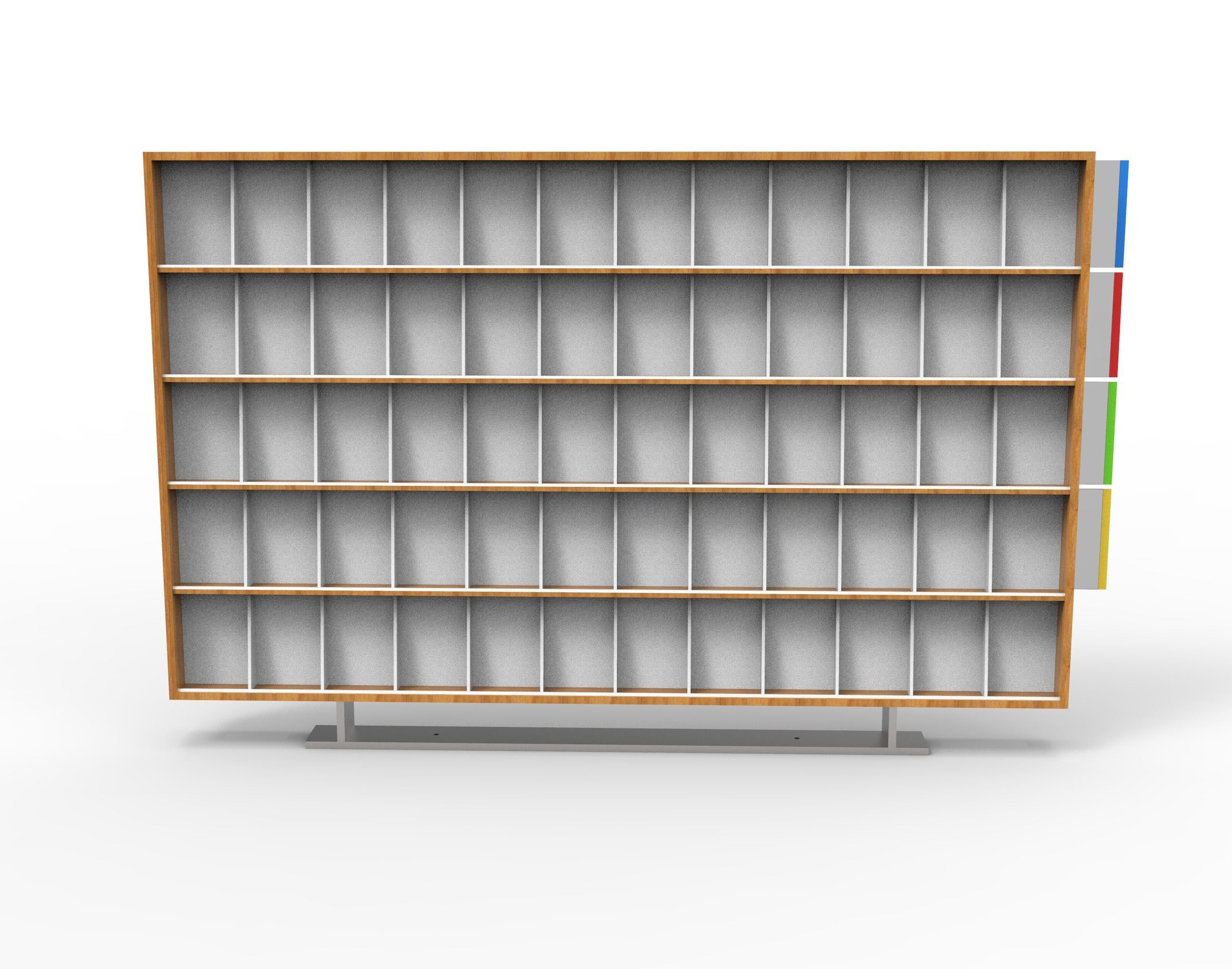Library rack 3D model 3D printable | CGTrader