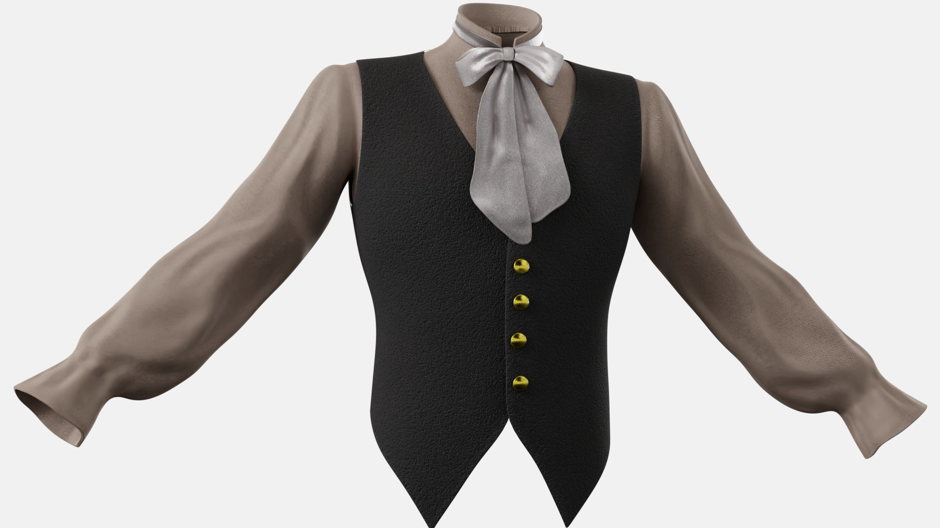 3D model Male Vests with Shirt VR / AR / low-poly | CGTrader