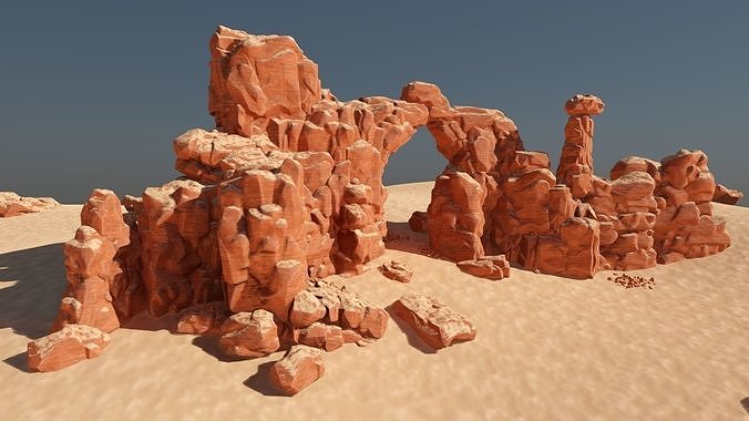 3D model Godot Cliffs and Rocks Asset Pack 1 VR / AR / low-poly | CGTrader