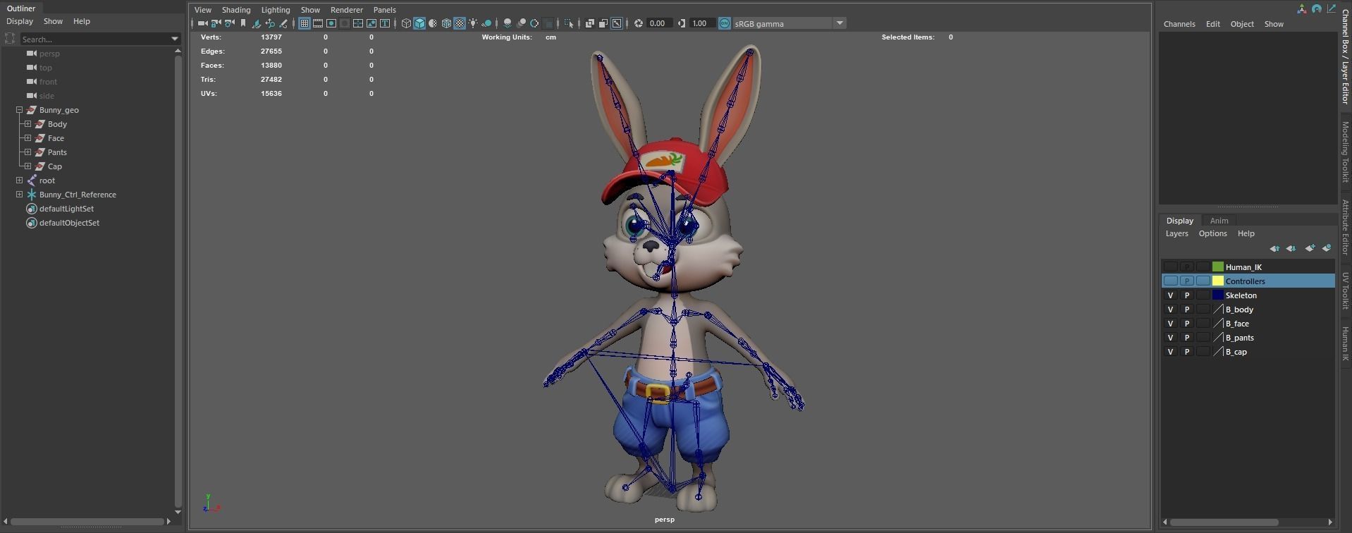 3D model Bunny Modular Rigged Animated VR / AR / low-poly | CGTrader