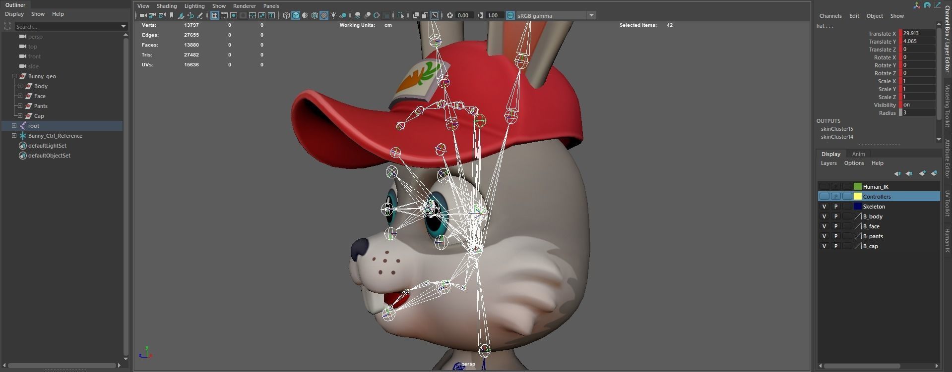 3D model Bunny Modular Rigged Animated VR / AR / low-poly | CGTrader