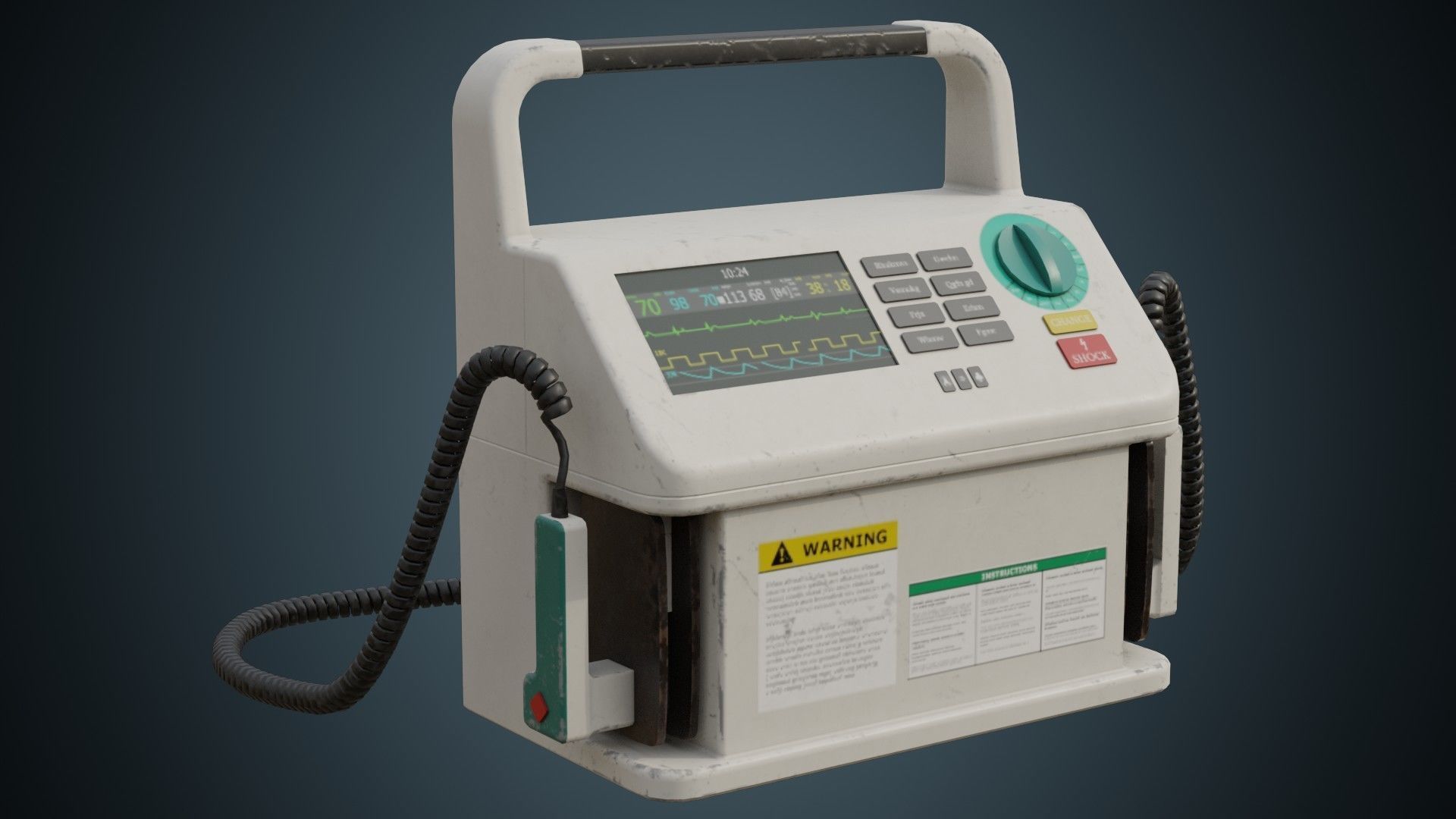 3D model Defibrillator 1B VR / AR / low-poly | CGTrader