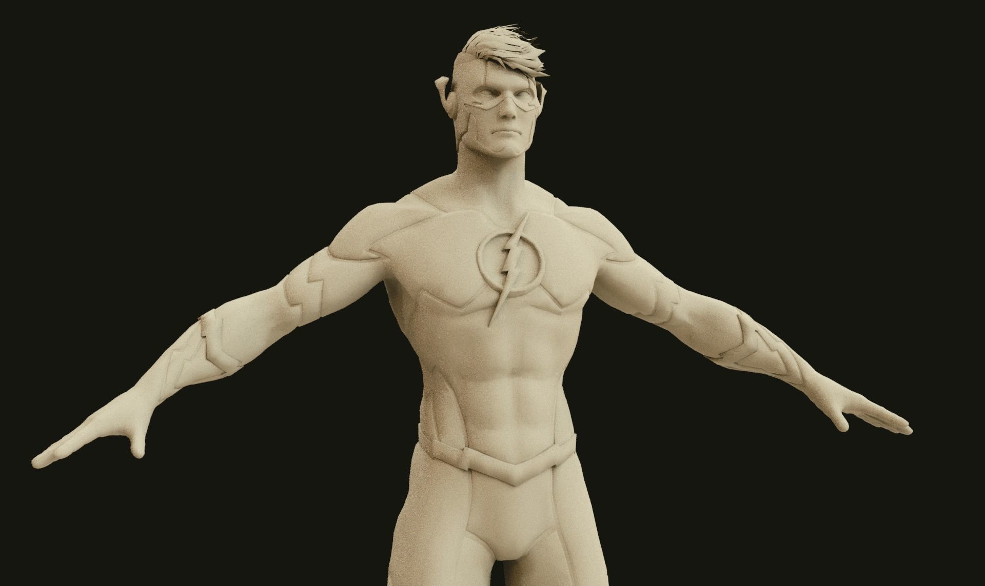 Kid Flash 3D model rigged | CGTrader