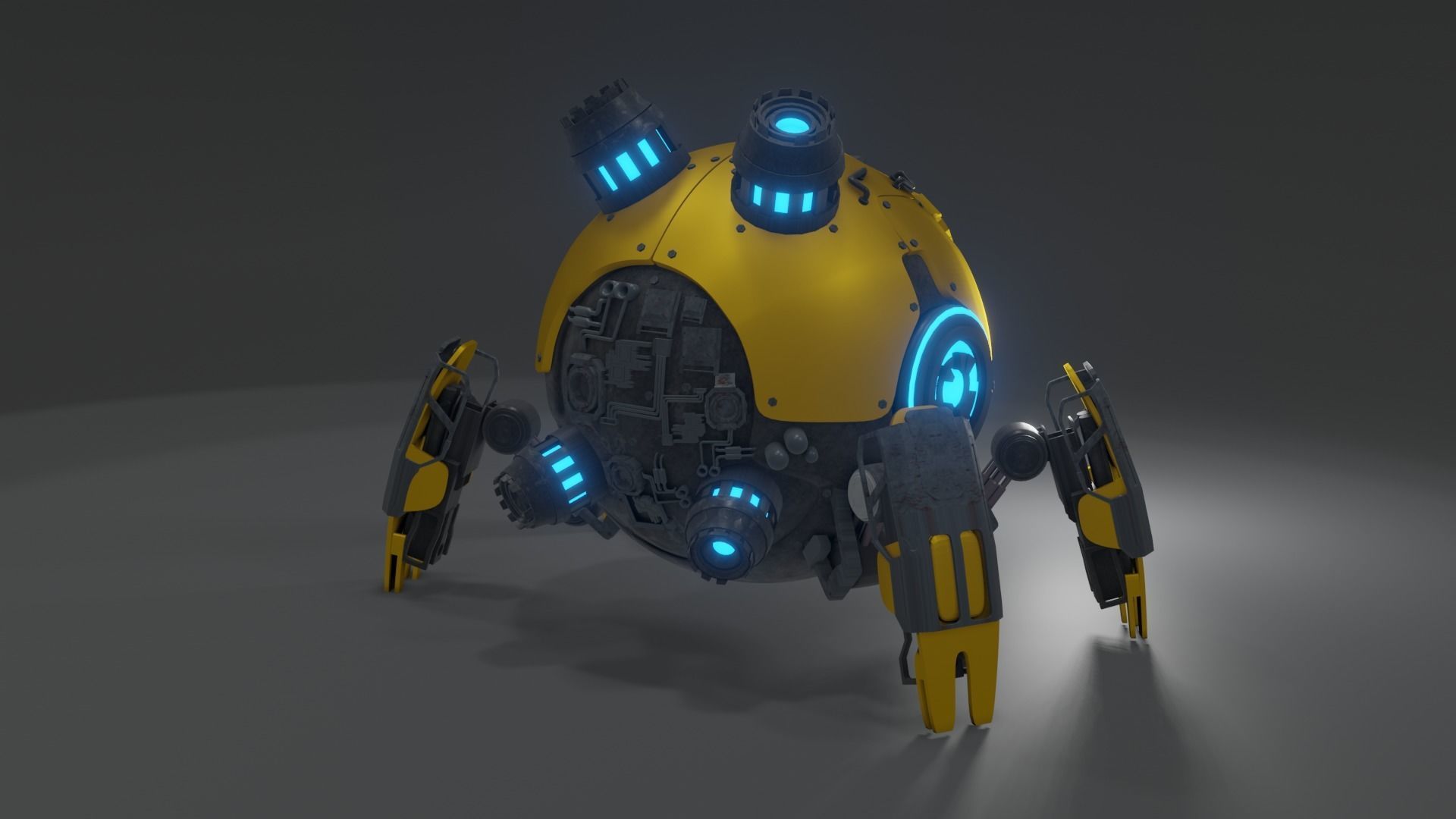 Sci Fi Ball robot model compact robot robot 3d model 3D model | CGTrader