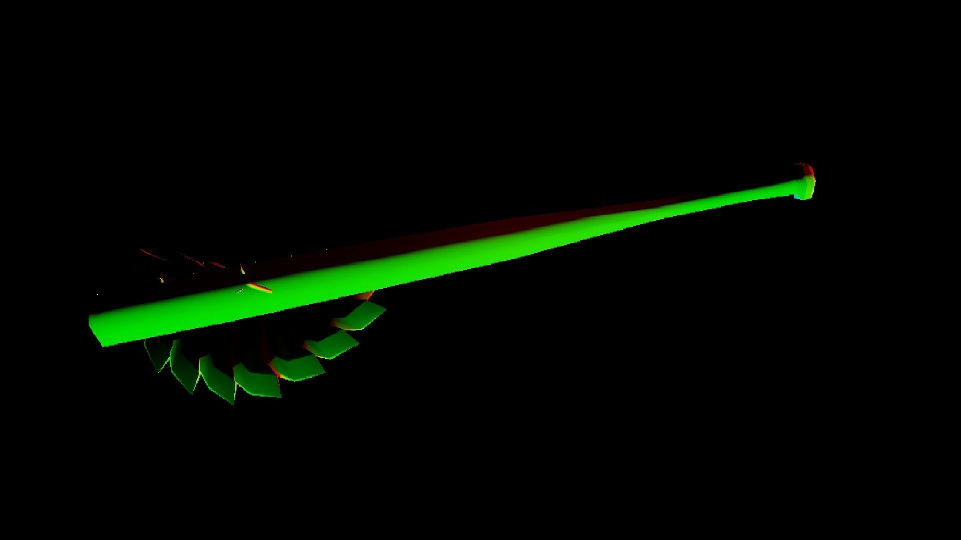 3D model POST APOCALYPTIC MELEE WEAPON BAT BLOODY VARIANT VR / AR / low ...