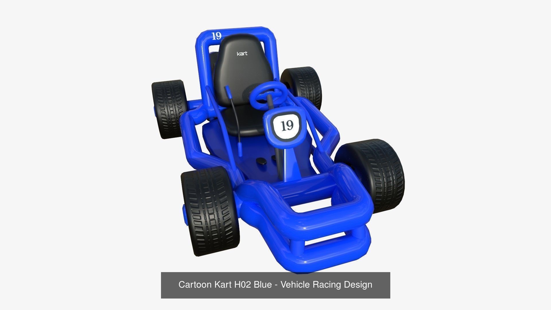 10 Cartoon Karts Blue Collection - Vehicle Racing Design | CGTrader