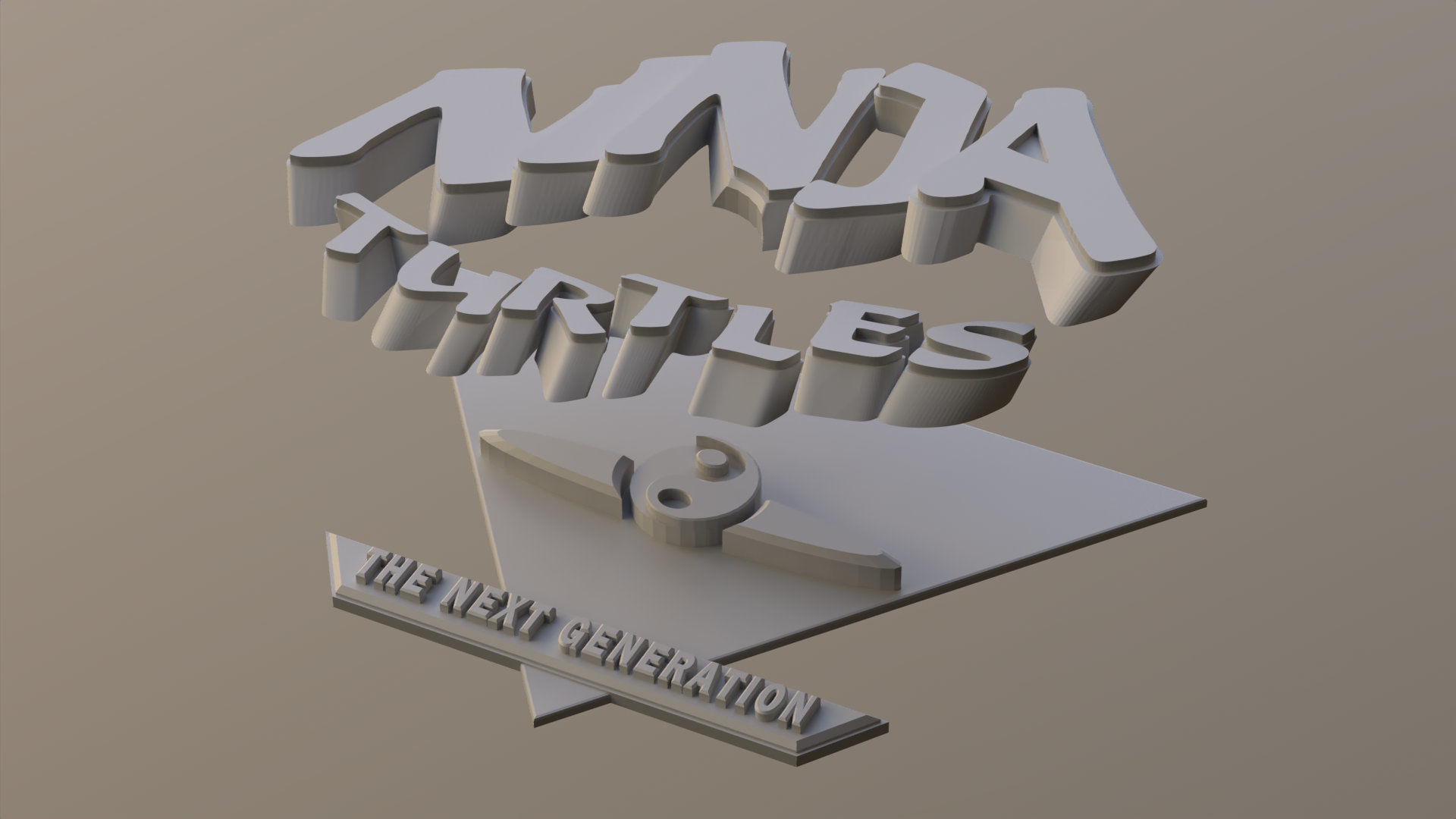 3D model TMNT all logos 1984 to 2023 Renderable and Printable models VR ...