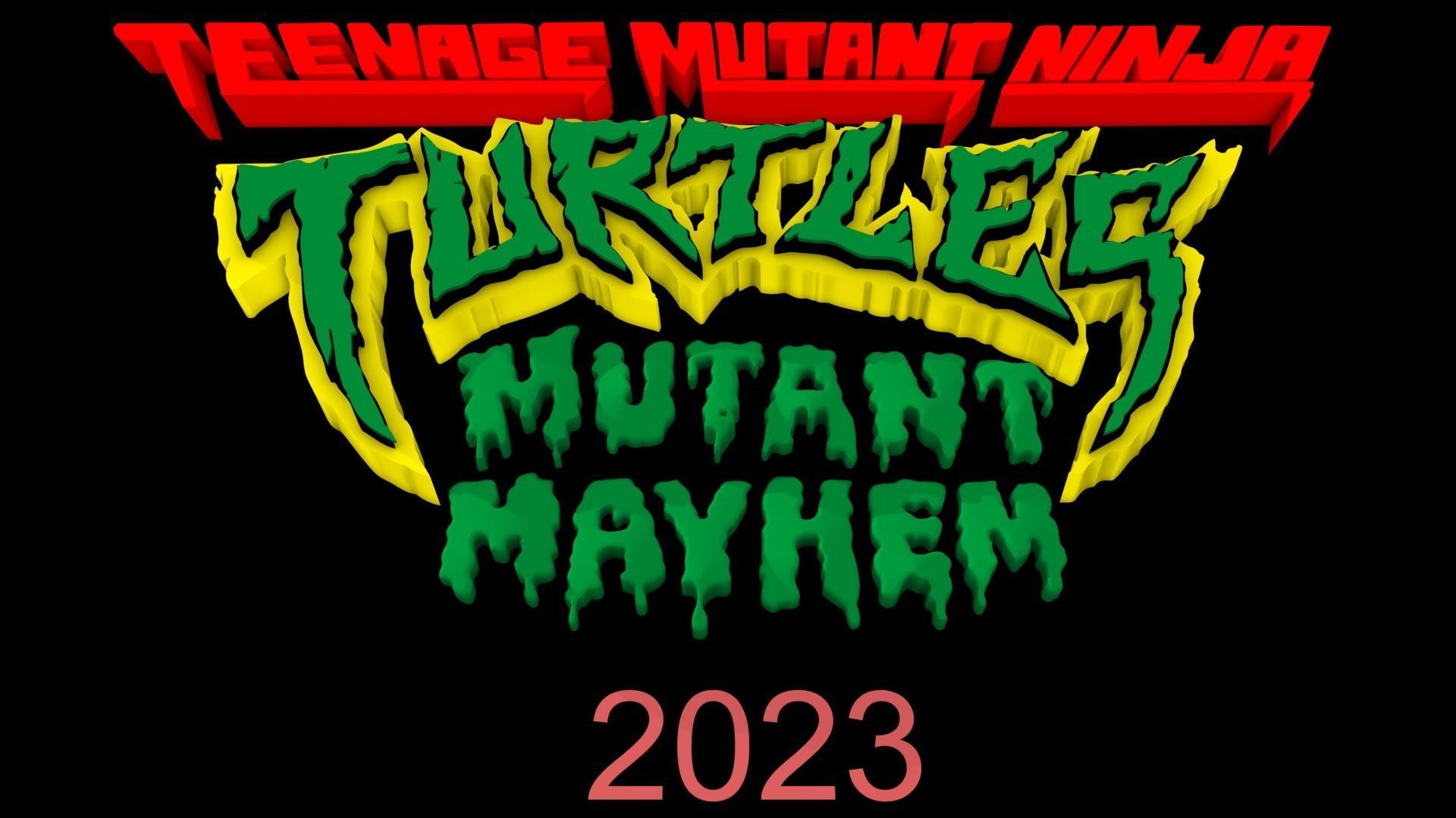3D model TMNT all logos 1984 to 2023 Renderable and Printable models VR ...