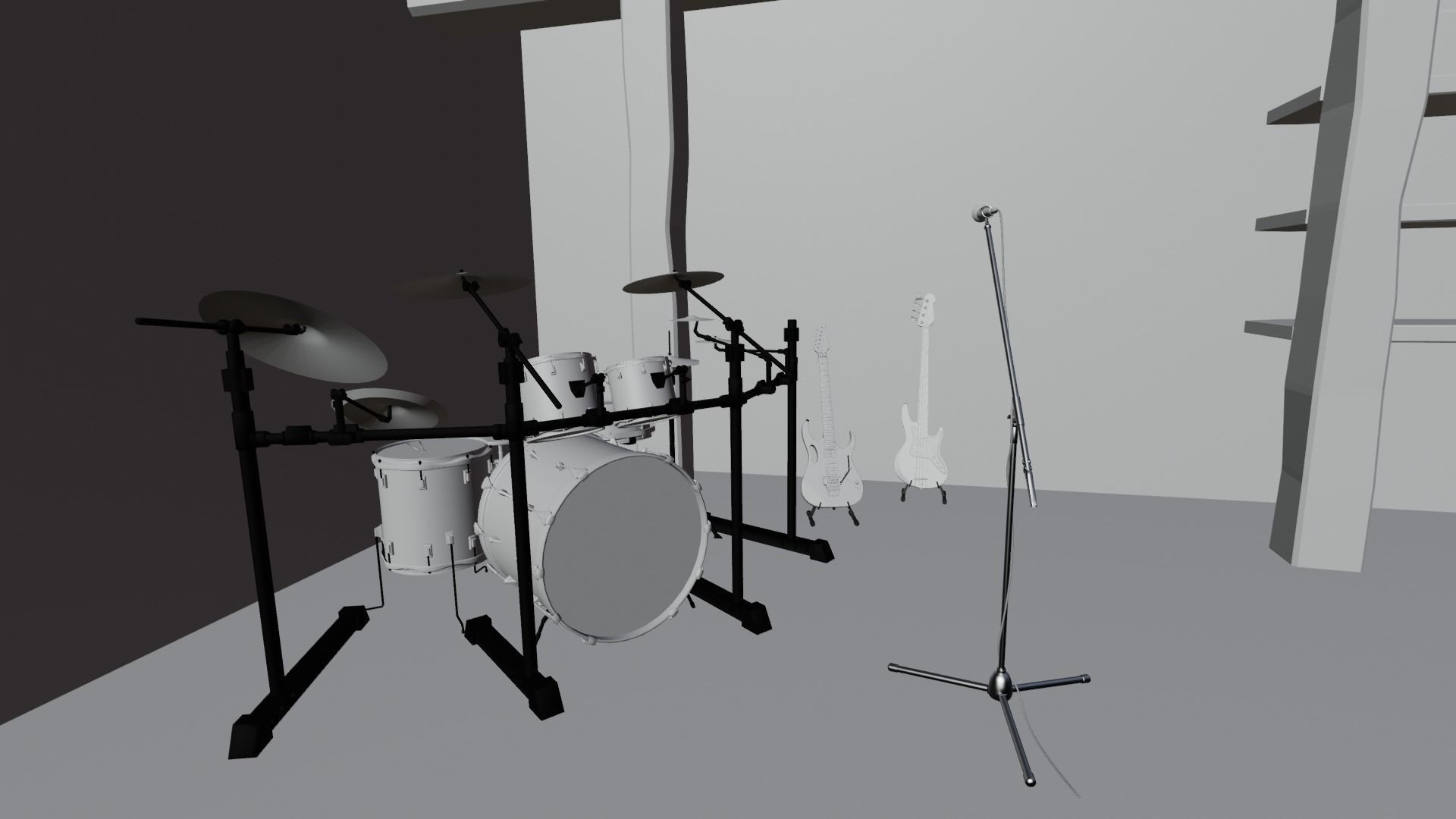 Basement Band 3D model | CGTrader