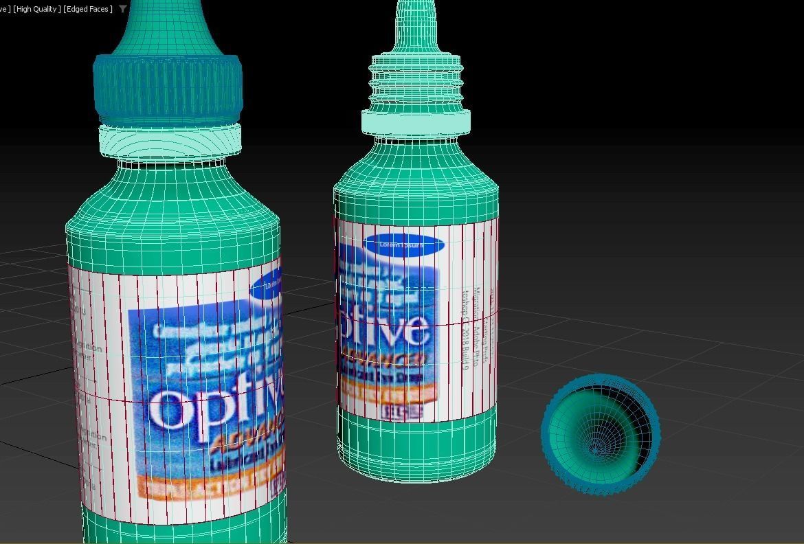 Optive lubricant eye drops bottle 3D model | CGTrader