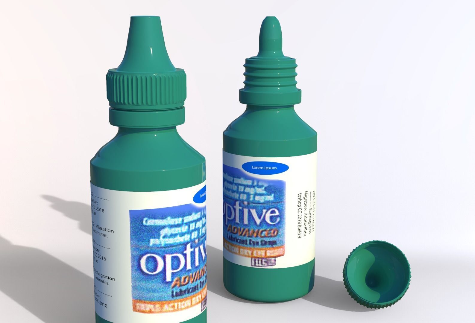 Optive lubricant eye drops bottle 3D model | CGTrader