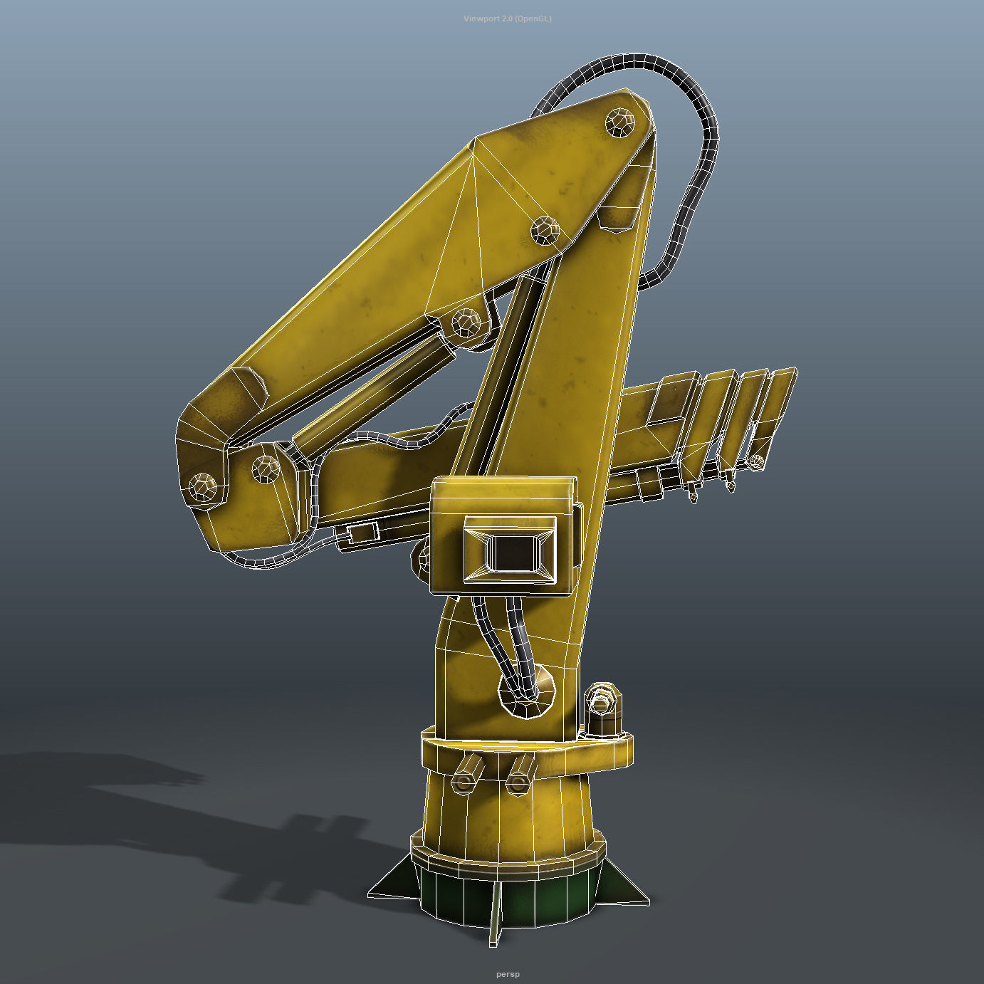 3D model Onboard Manipulator Crane - low poly VR / AR / low-poly | CGTrader