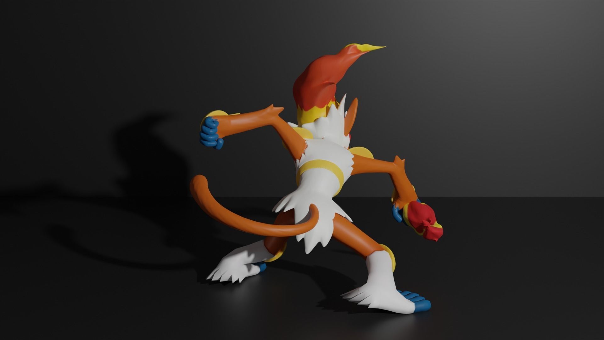 Chimchar Monferno and Infernape 3D print model 3D model 3D printable ...