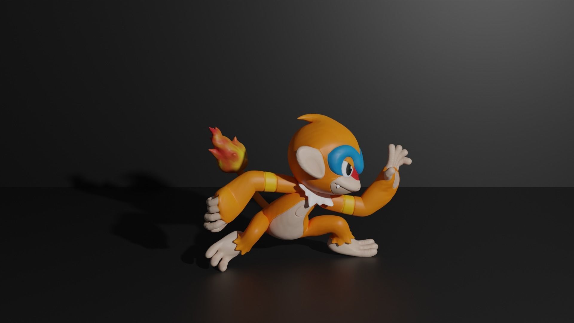 Chimchar Monferno and Infernape 3D print model 3D model 3D printable ...