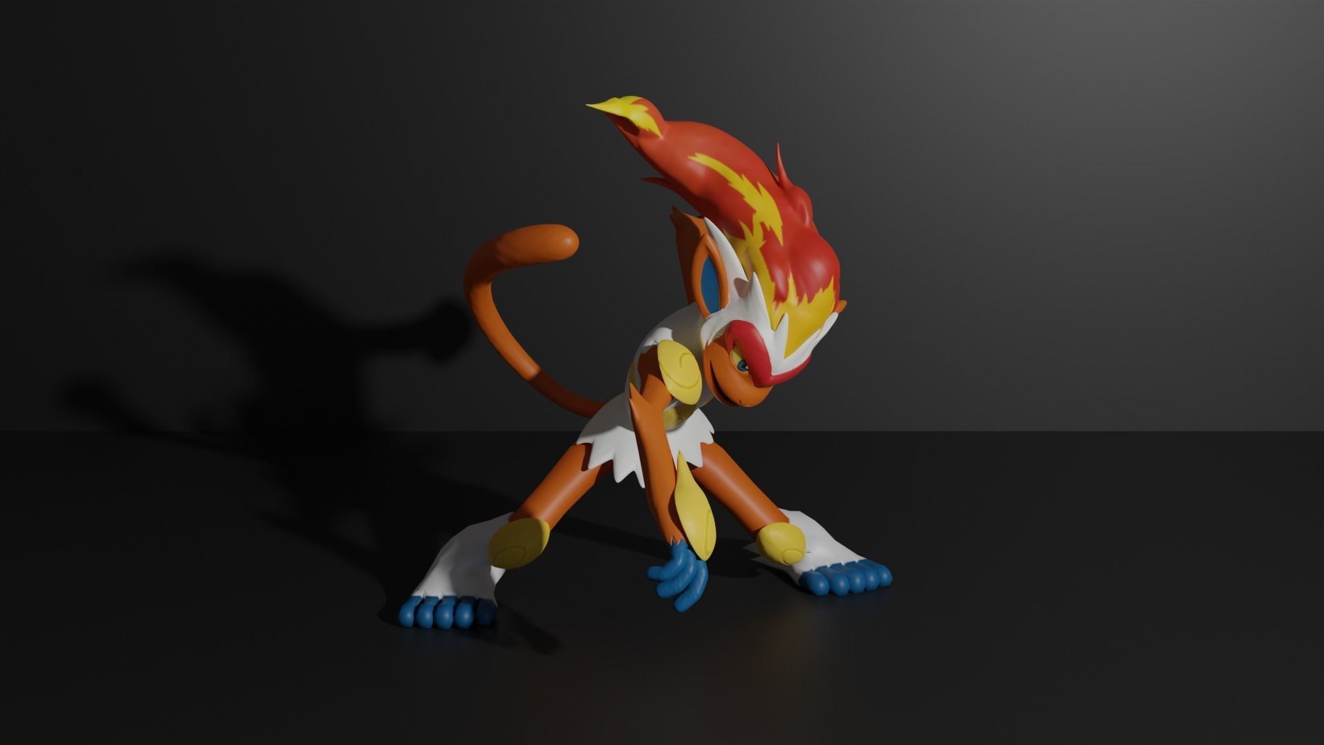 Chimchar Monferno and Infernape 3D print model 3D model 3D printable ...