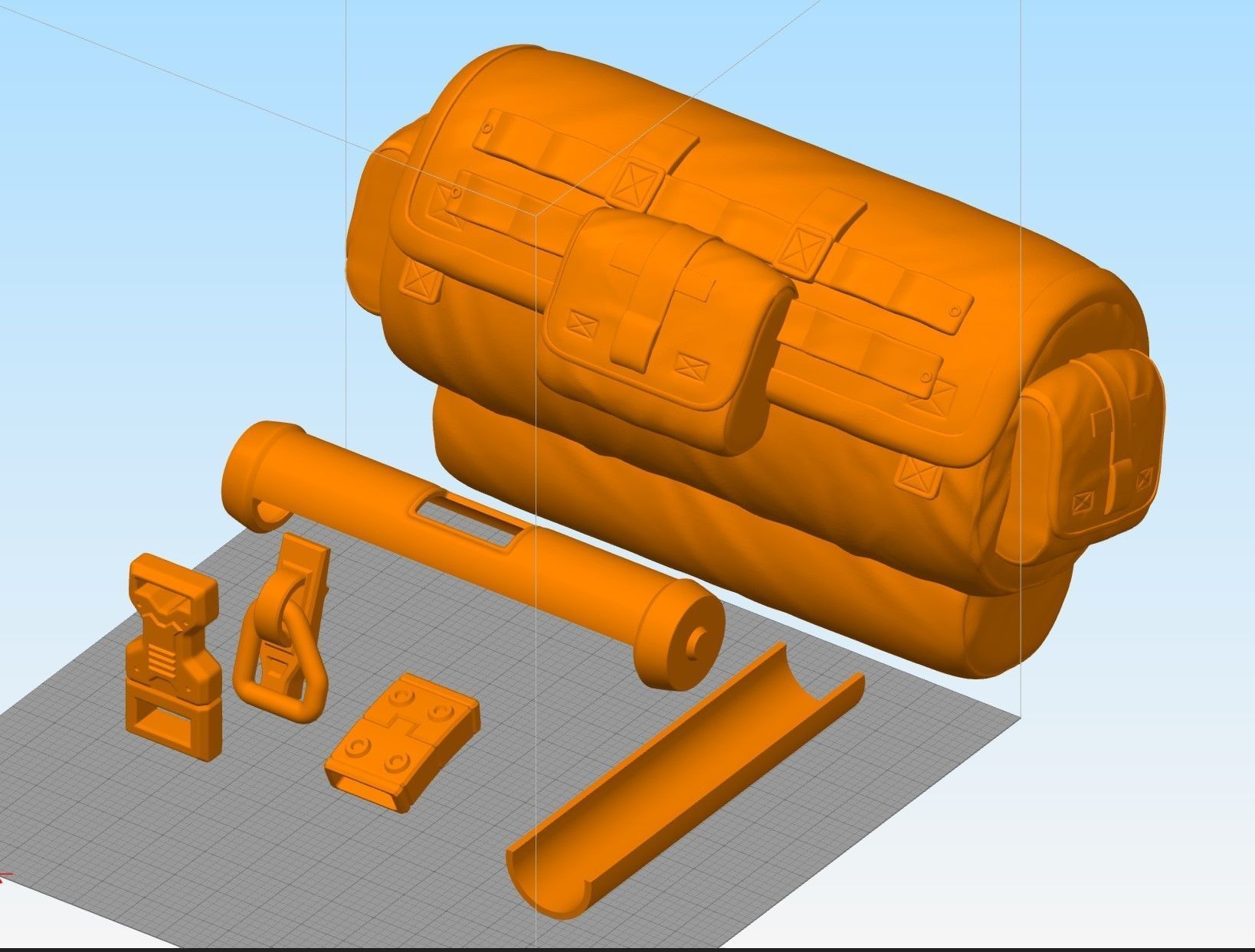 Marksman rear pack 3D model 3D printable | CGTrader