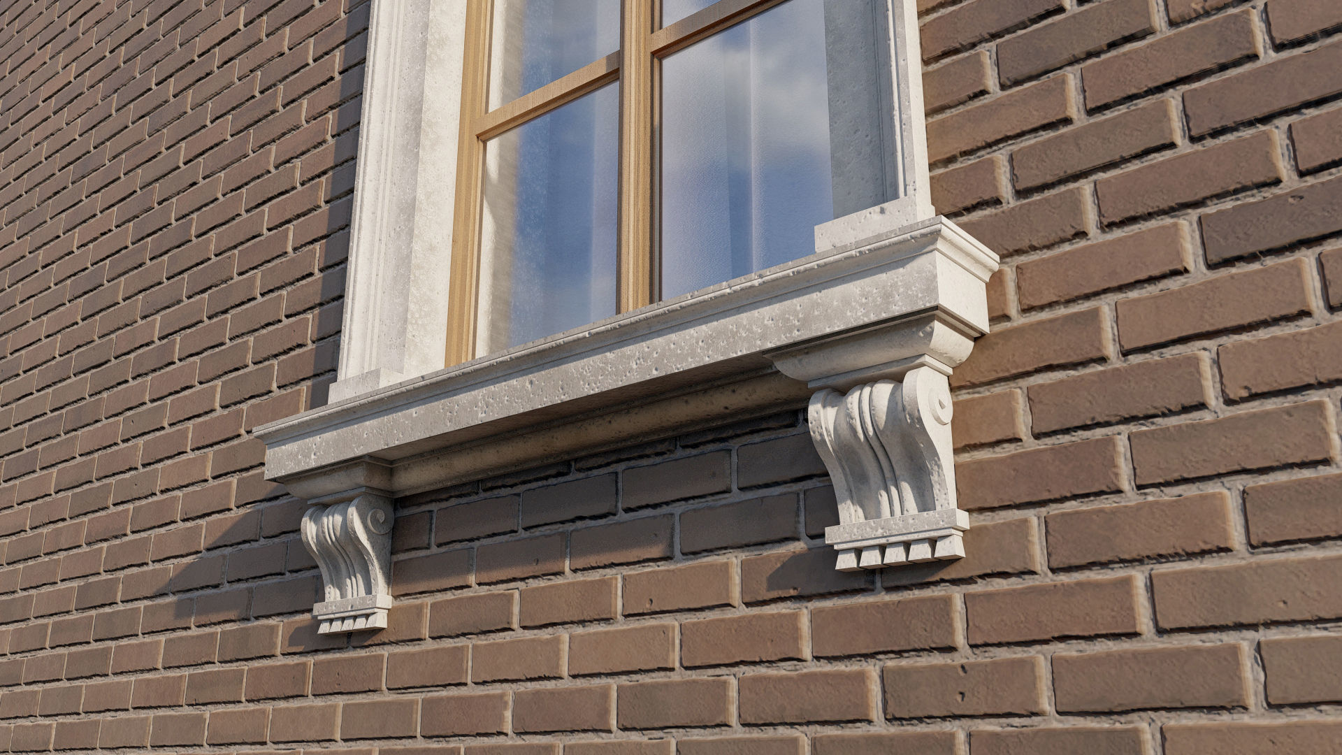 Classic window frame 3D model | CGTrader