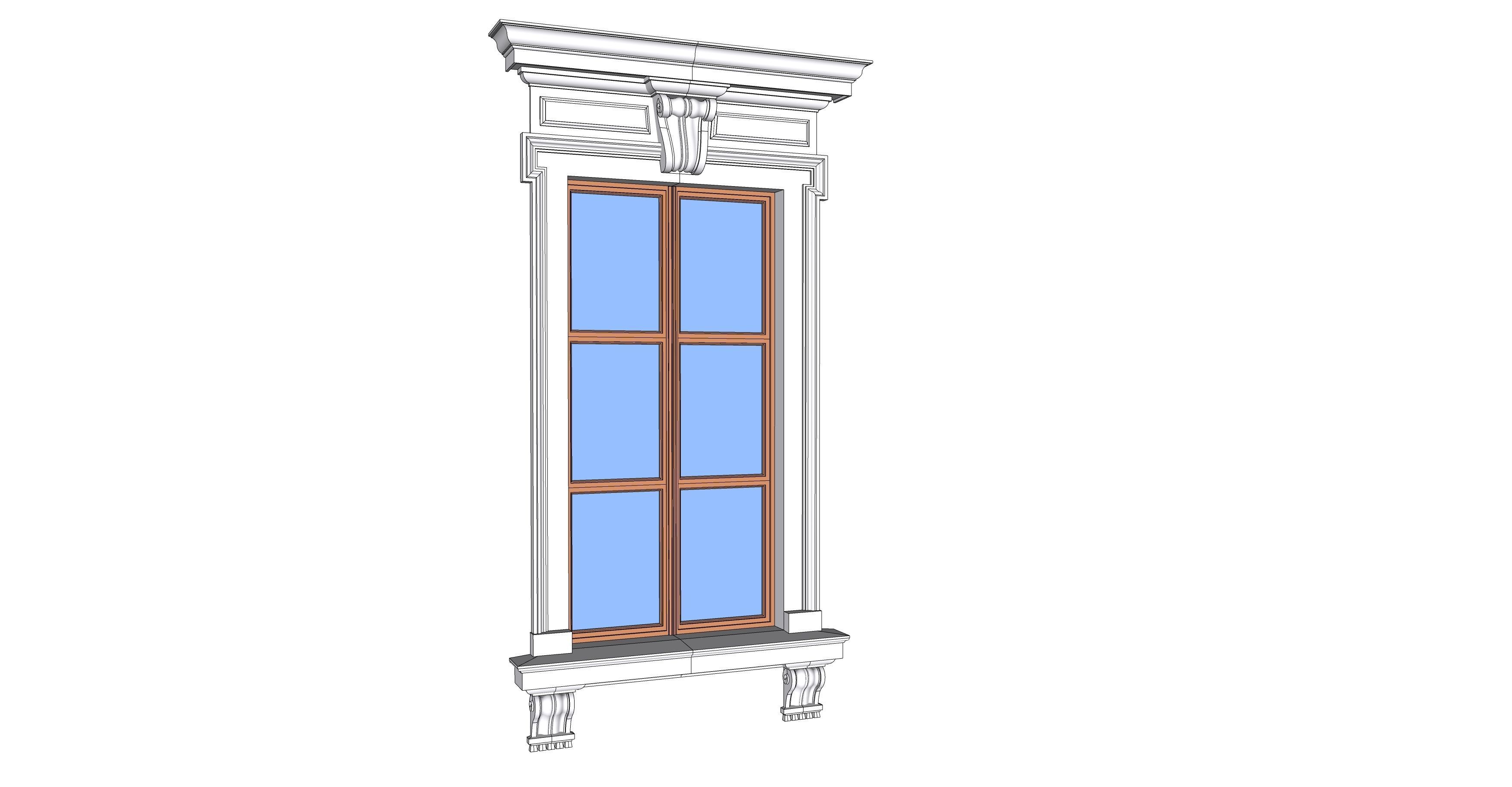 Classic window frame 3D model | CGTrader