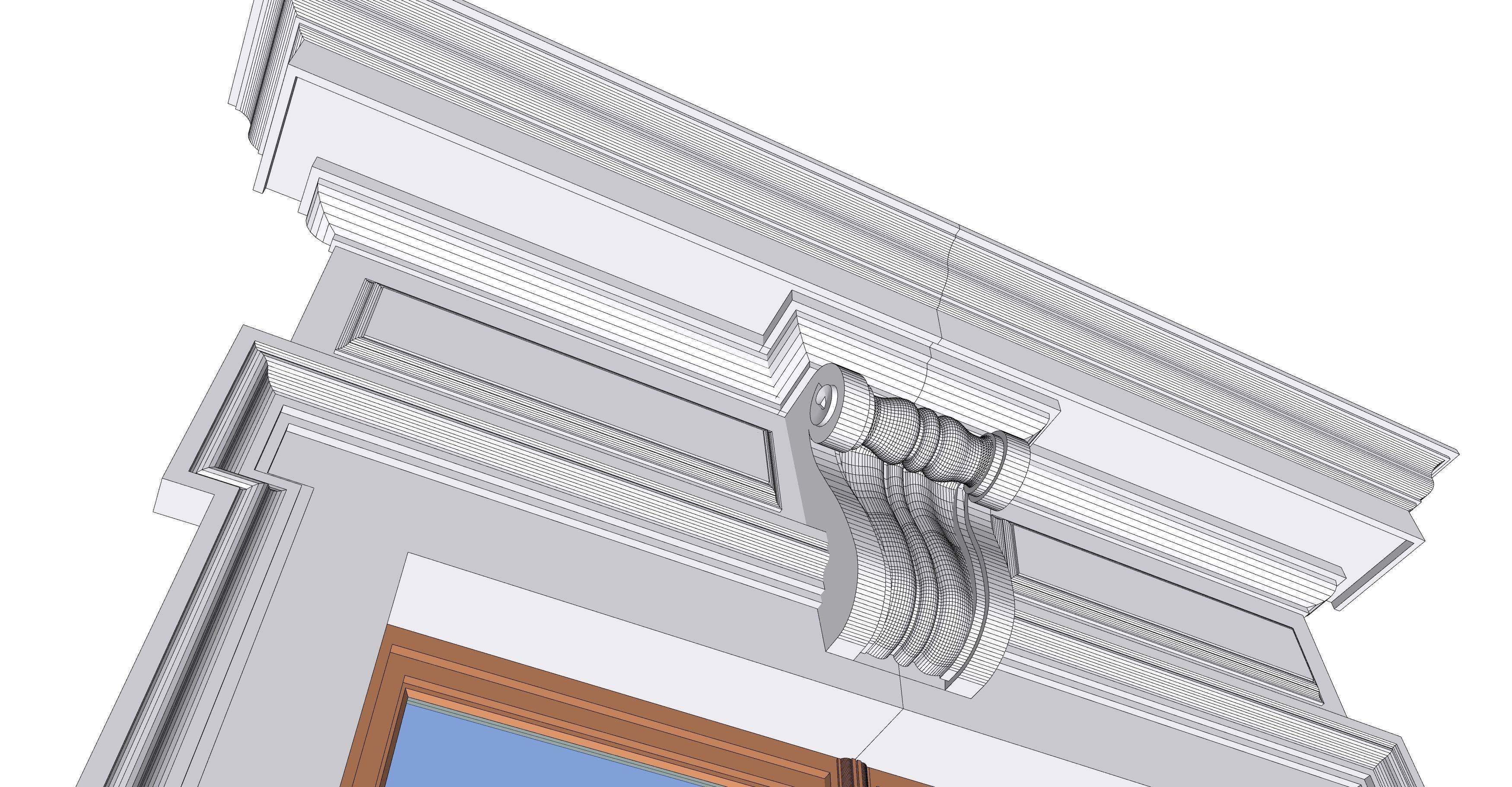 Classic window frame 3D model | CGTrader