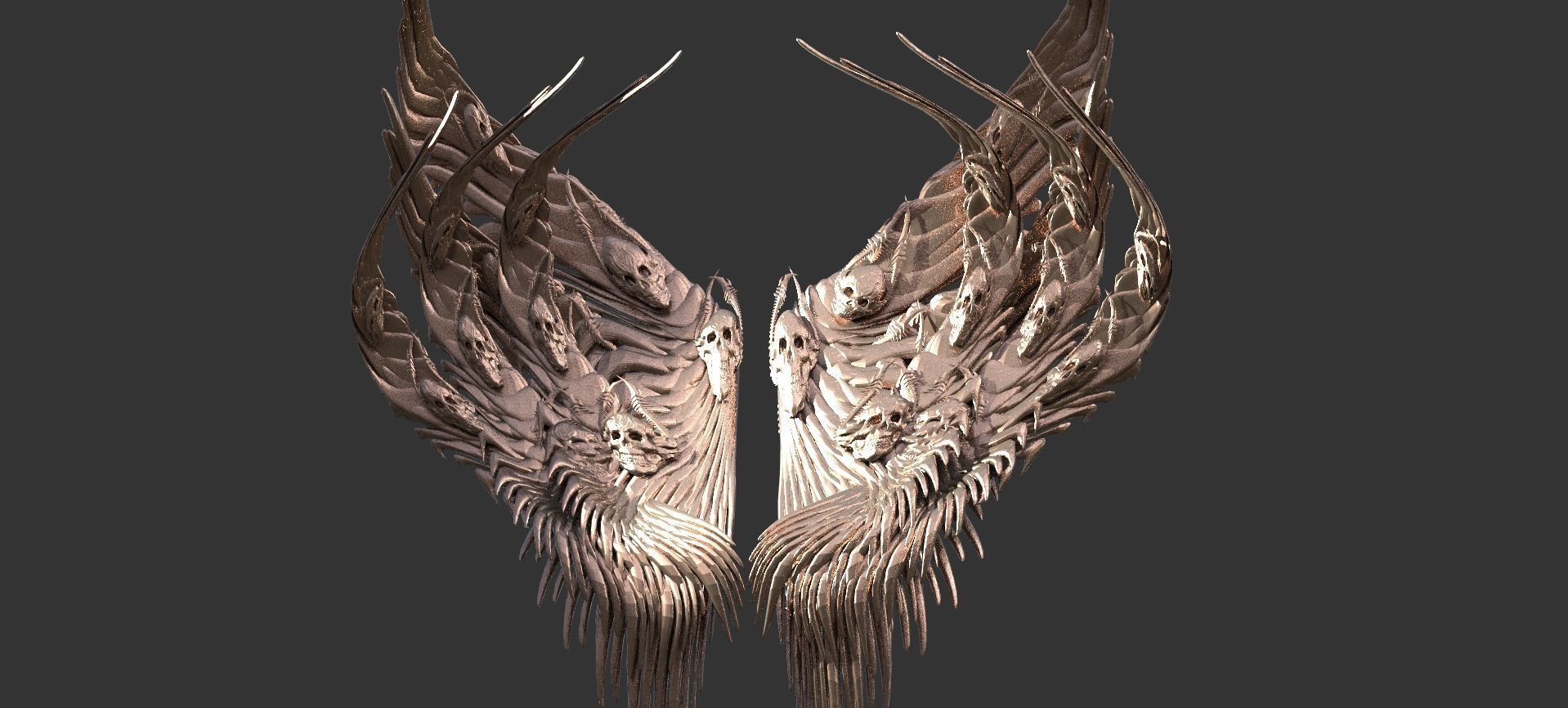 Dark Death scythe Wings 2 3D model | CGTrader