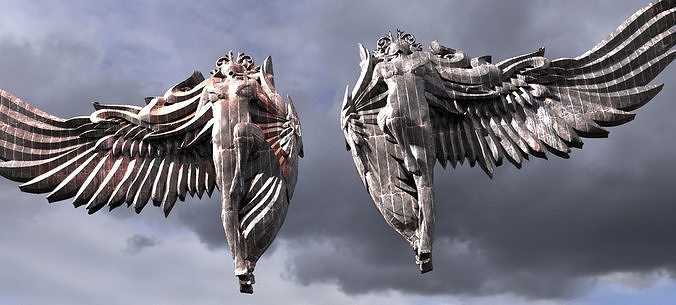 Dark Angel Anatomy Sculptured Wings 3D model | CGTrader