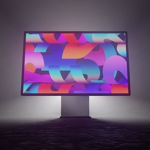 Apple Mac Studio Display free 3D model rigged | CGTrader