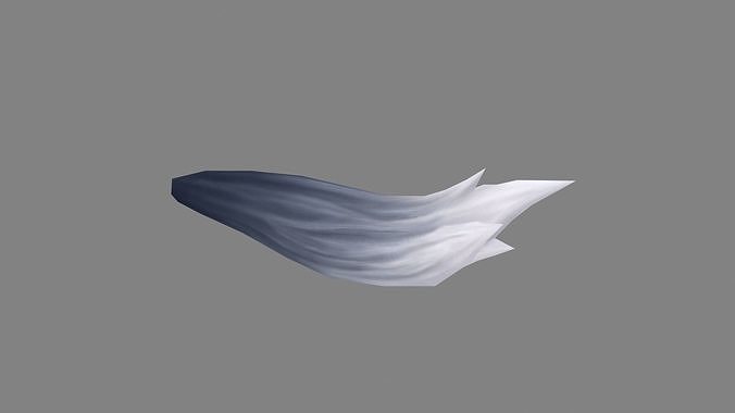 3D model Cartoon wolf tail - grey VR / AR / low-poly | CGTrader