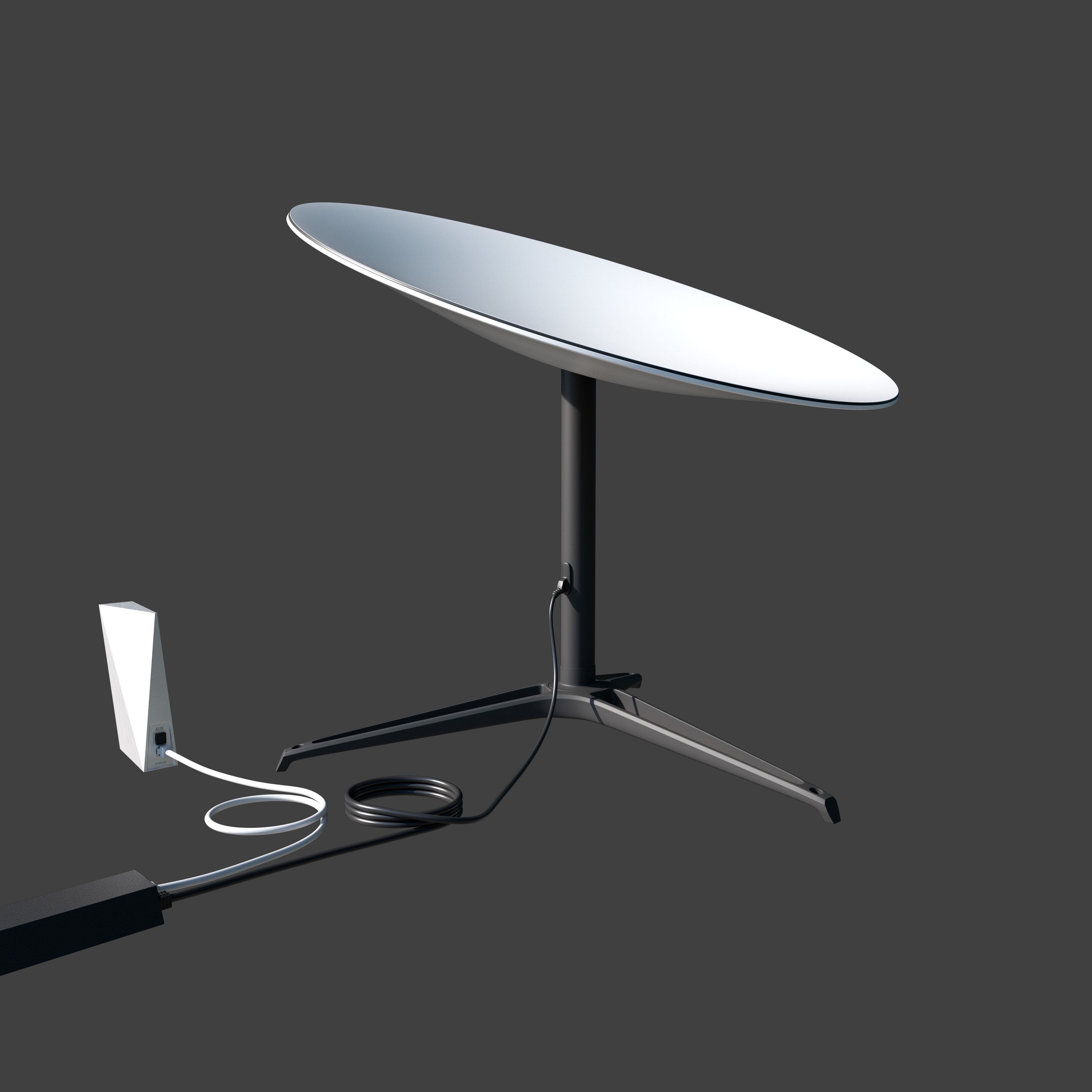 3D model Starlink Dish and Router 3D model VR / AR / low-poly | CGTrader