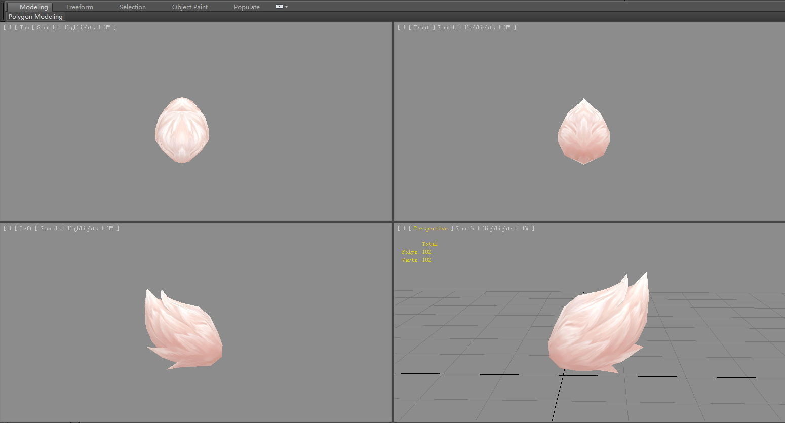 3D model Cartoon rabbit tail VR / AR / low-poly | CGTrader