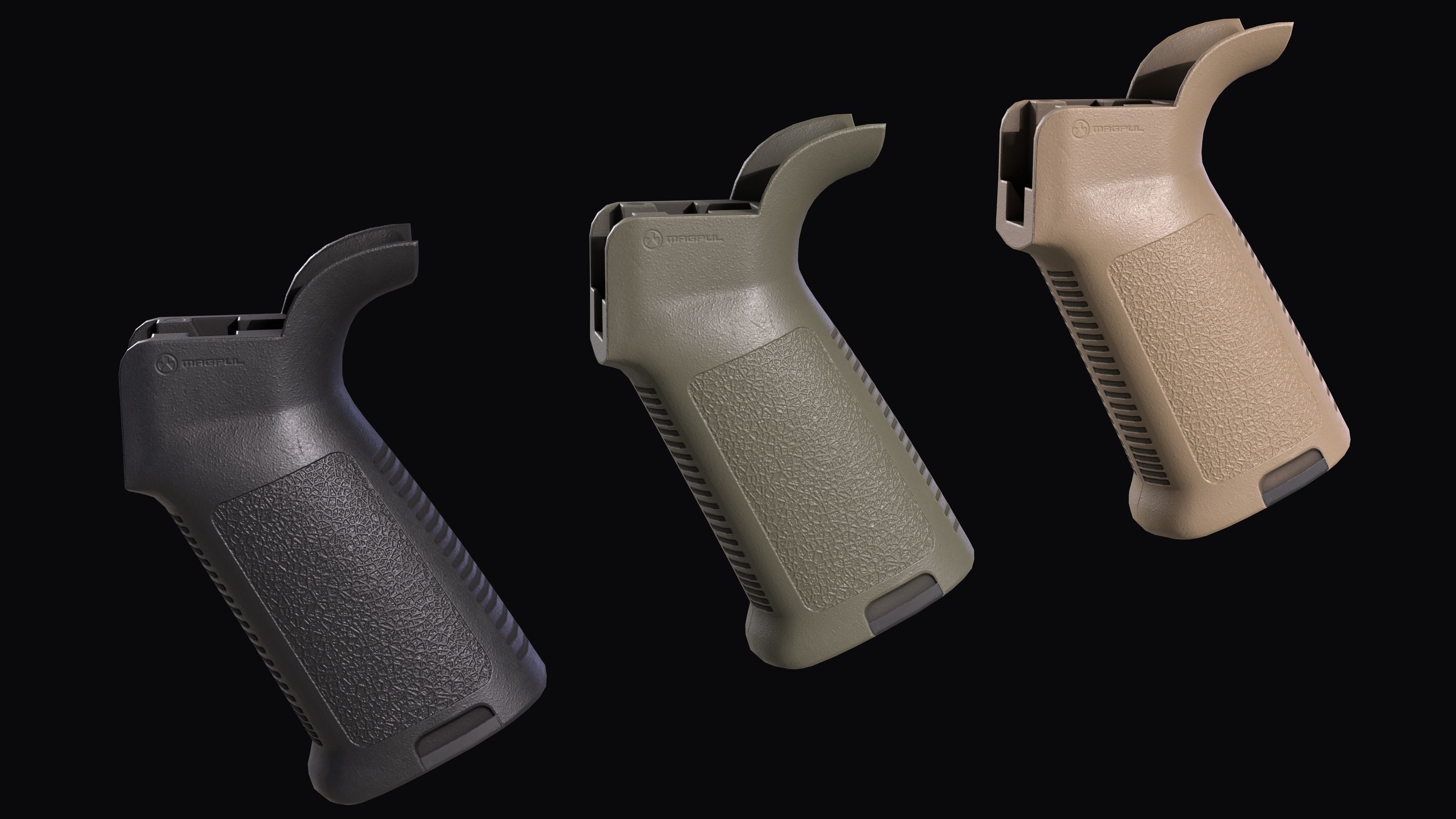 3D model Magpul MOE pistol grip ar15 m4 VR / AR / low-poly | CGTrader