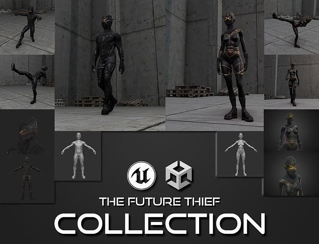 Sci-fi Thief - The Future Thief 3D Model Collection | CGTrader