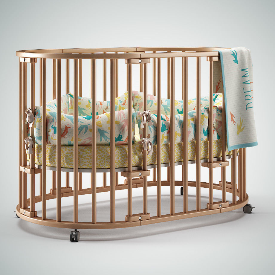 Round crib 3D model | CGTrader