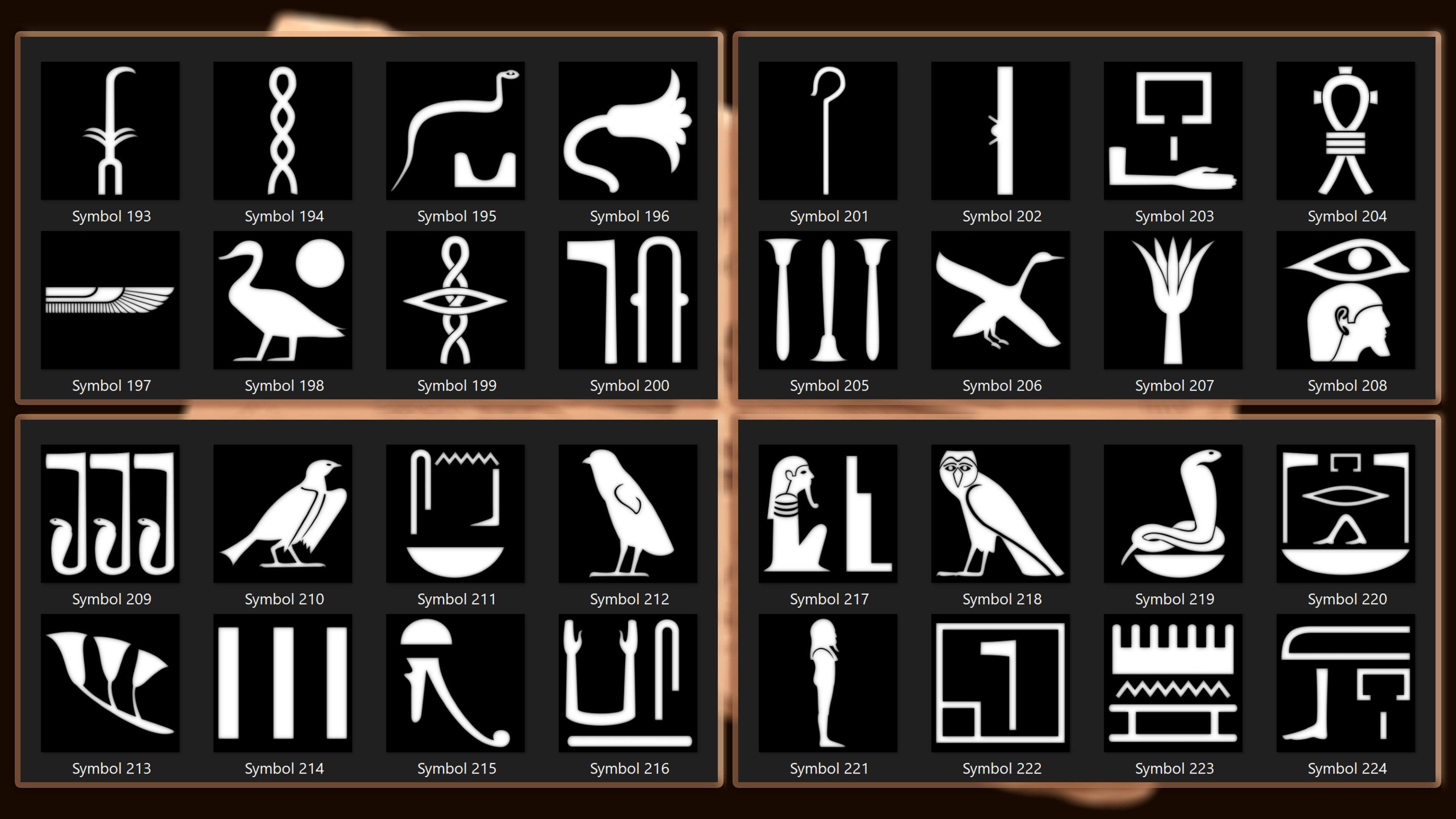 520 Egyptian Ancient symbol Alpha and photoshop brush 3D model | CGTrader