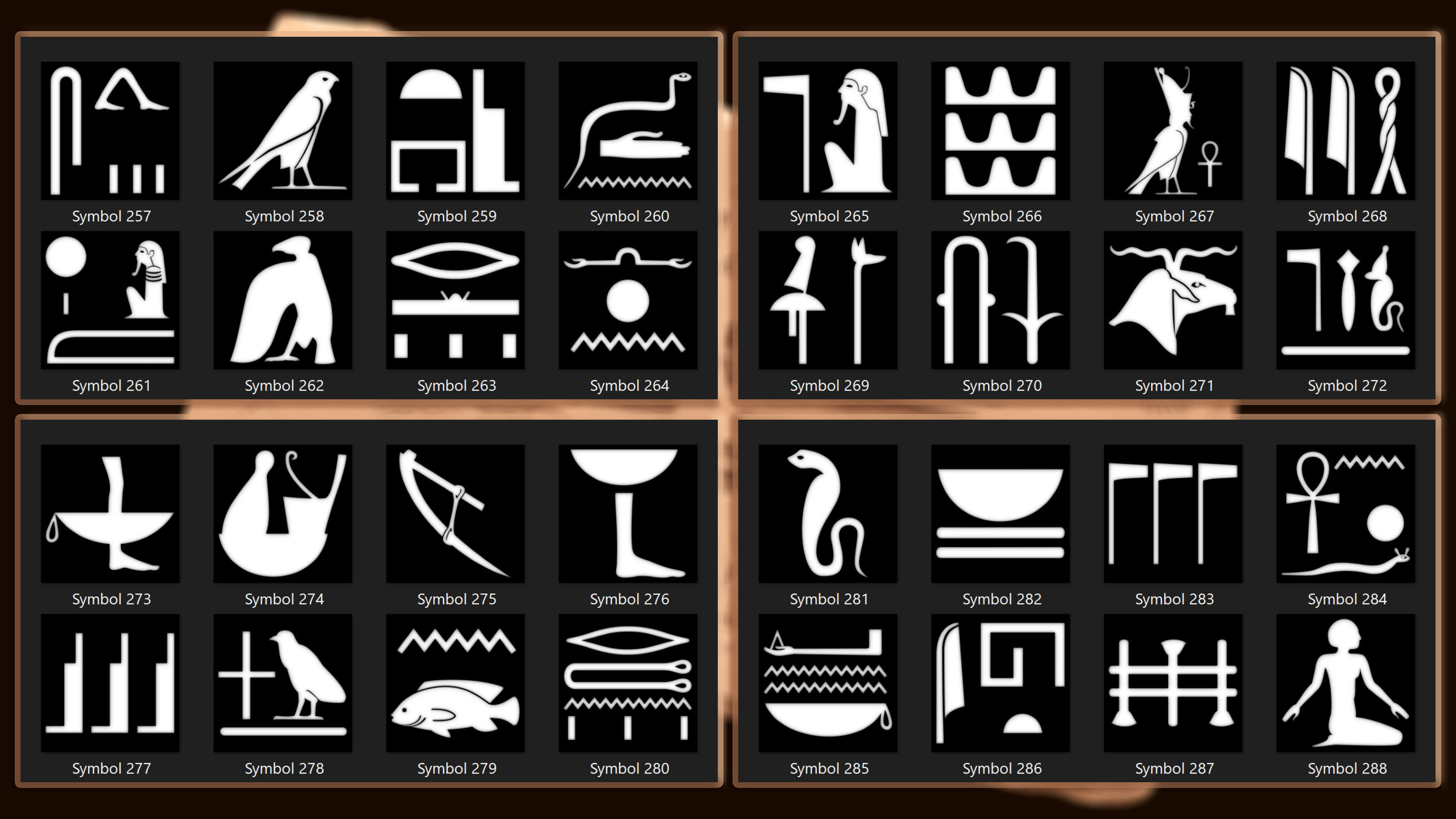 520 Egyptian Ancient symbol Alpha and photoshop brush 3D model | CGTrader
