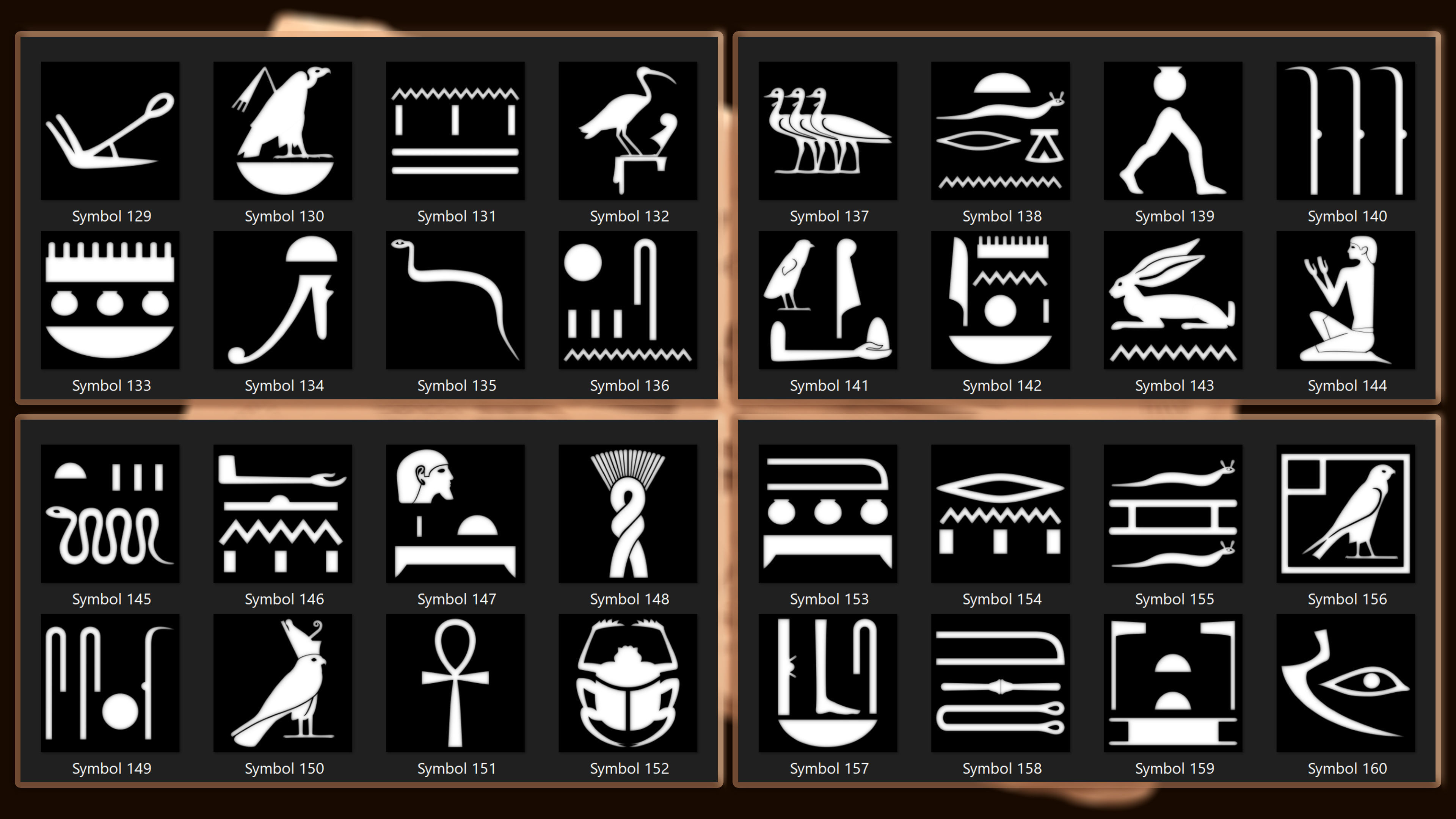 520 Egyptian Ancient symbol Alpha and photoshop brush 3D model | CGTrader