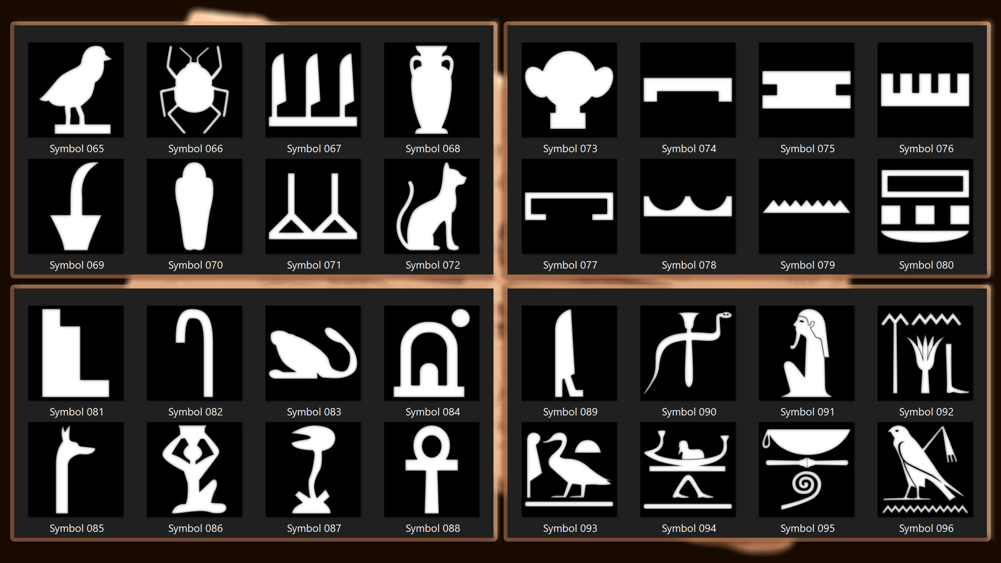 520 Egyptian Ancient symbol Alpha and photoshop brush 3D model | CGTrader