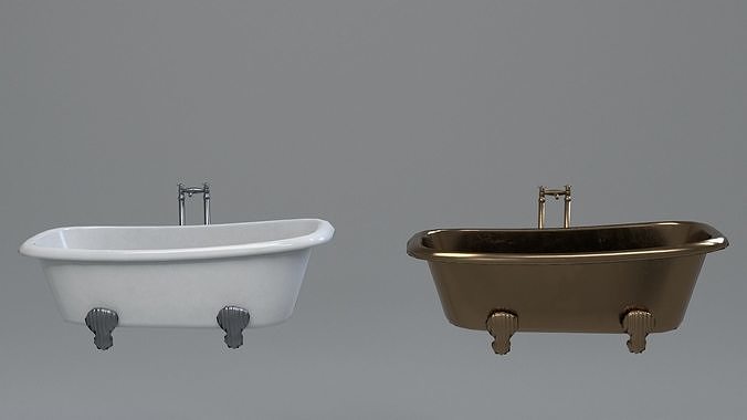 3D model Low Poly Bath Tub VR / AR / low-poly | CGTrader
