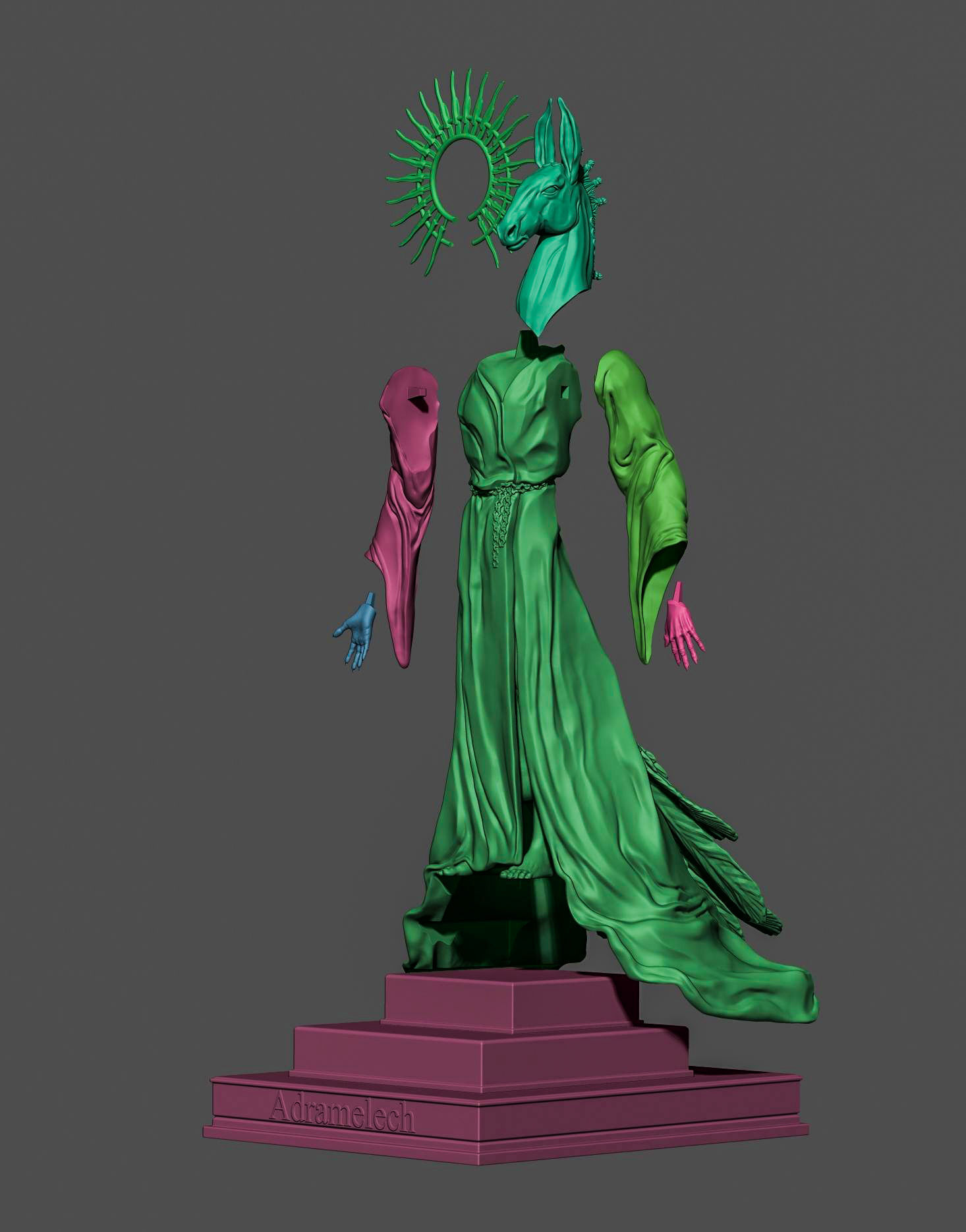 Adramelech demon 3D model 3D printable | CGTrader